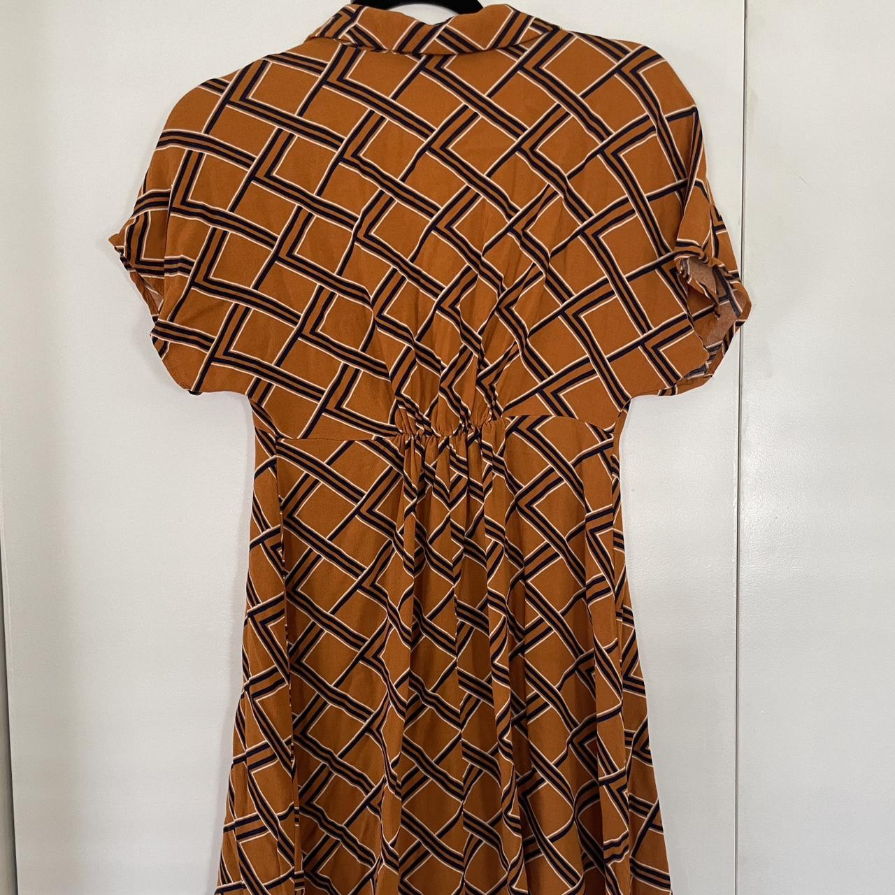 Forever 21 mustard yellow patterned dress Tagged... - Depop