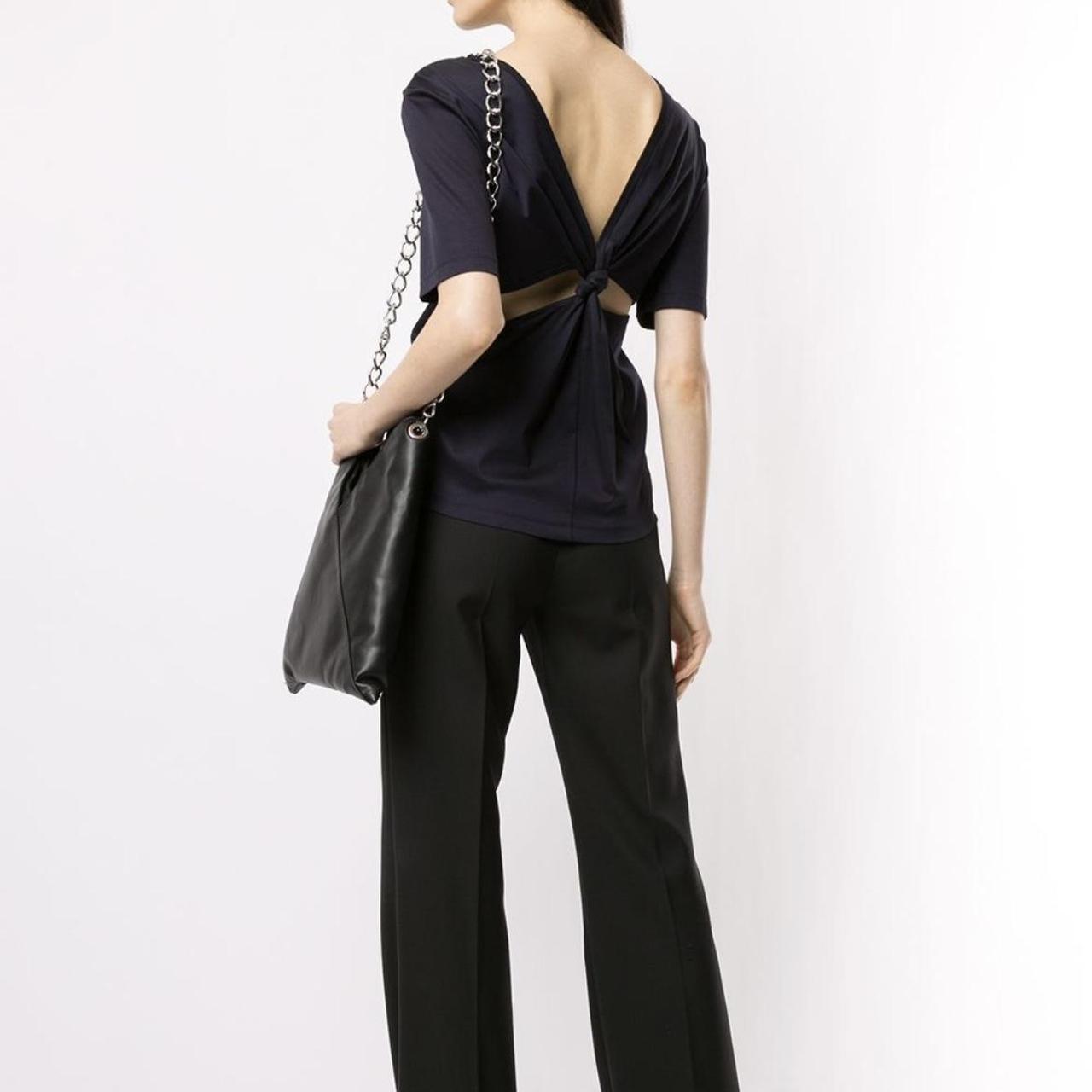 Dion Lee Loop Knot Tee Ink Black 🖤 Ink black cotton... | Depop