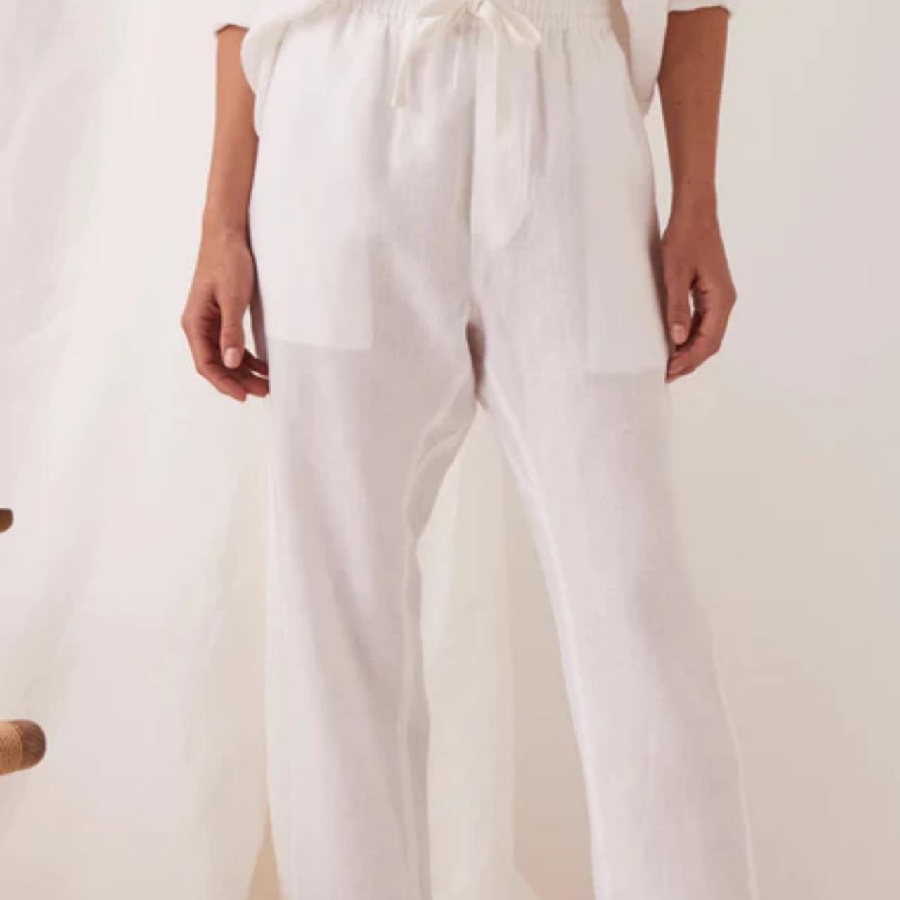 Assembly Label Anya linen pants in white Great... - Depop