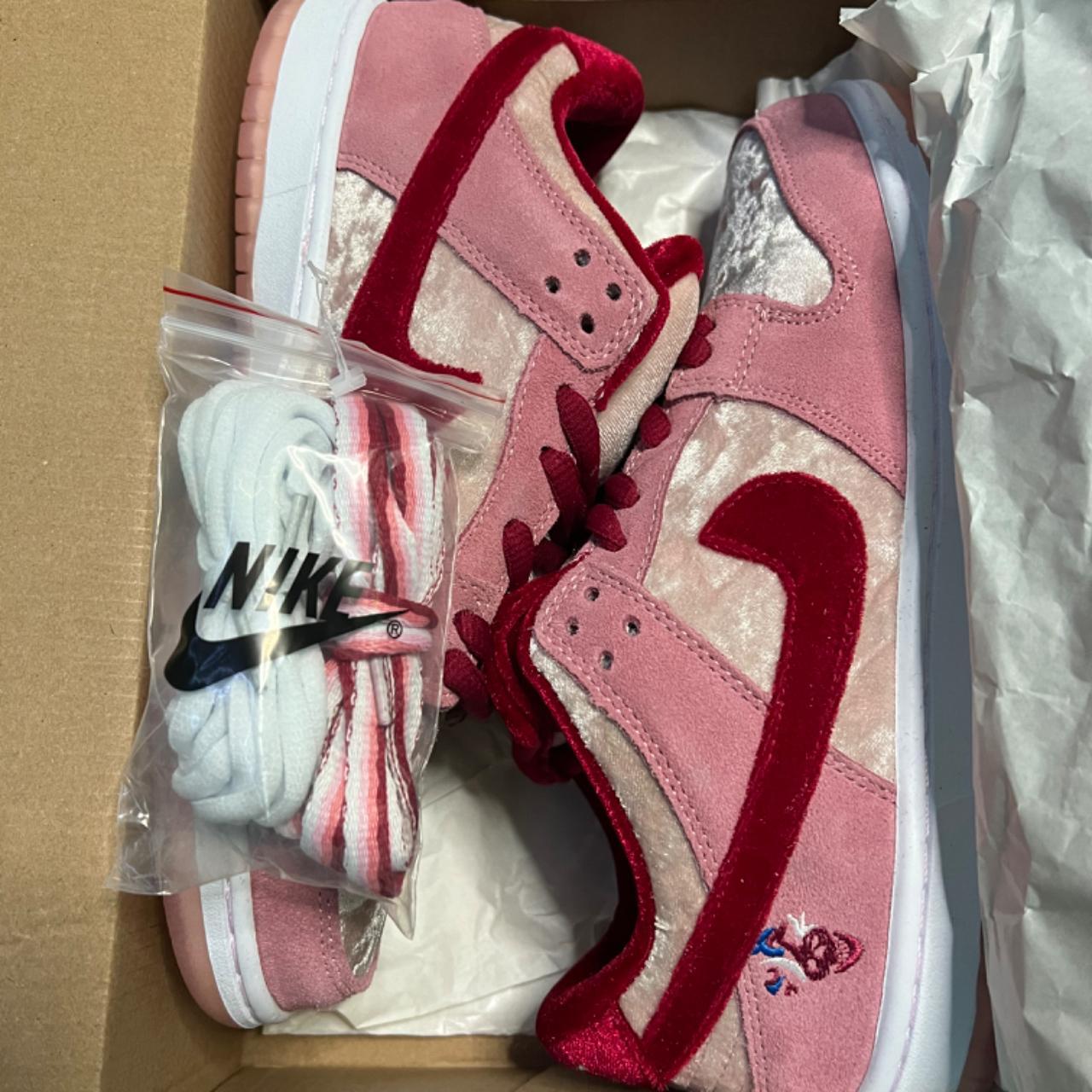 Strange Love Valentine’s Day Nike SB Dunks, size 8.5... - Depop