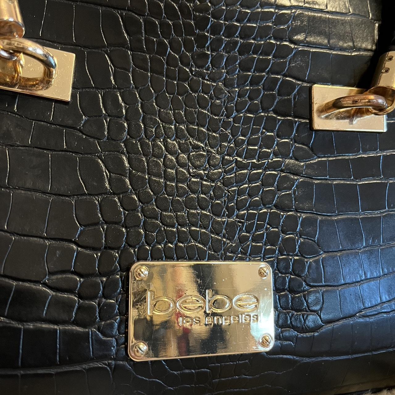 Bebe black with gold hardware handbag. Comes with... - Depop