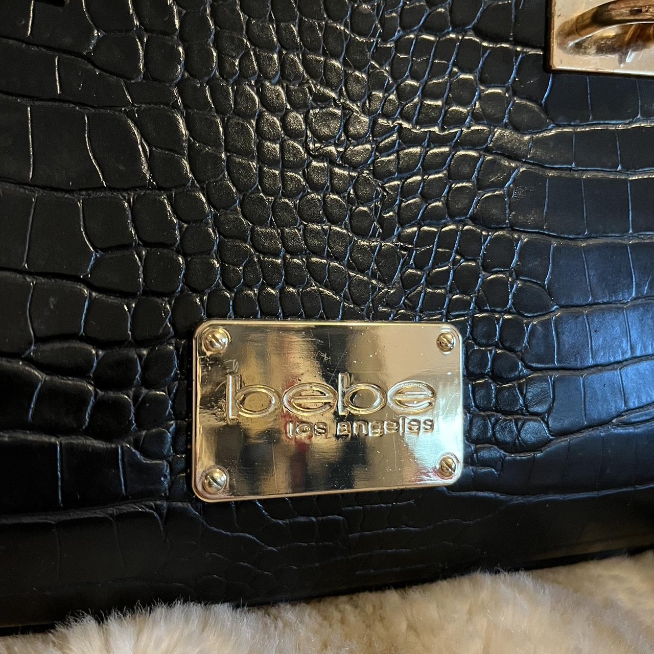 Bebe black with gold hardware handbag. Comes with... - Depop