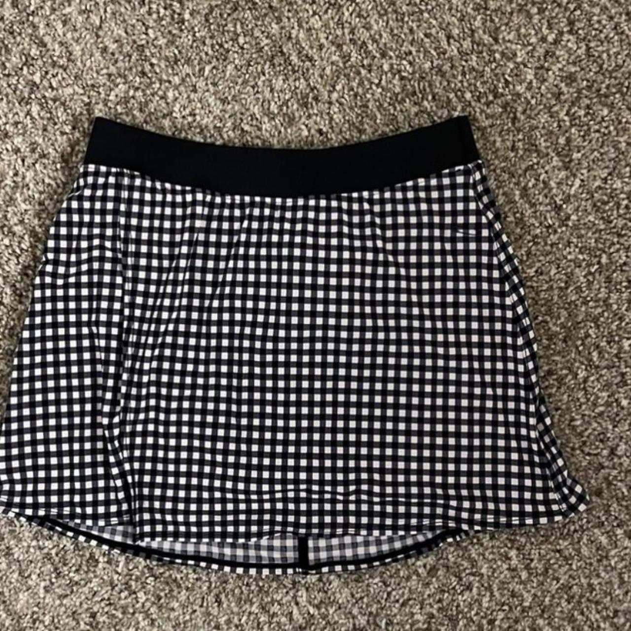ALO Yoga Mesh Gingham Skirt, Black, size small | Depop