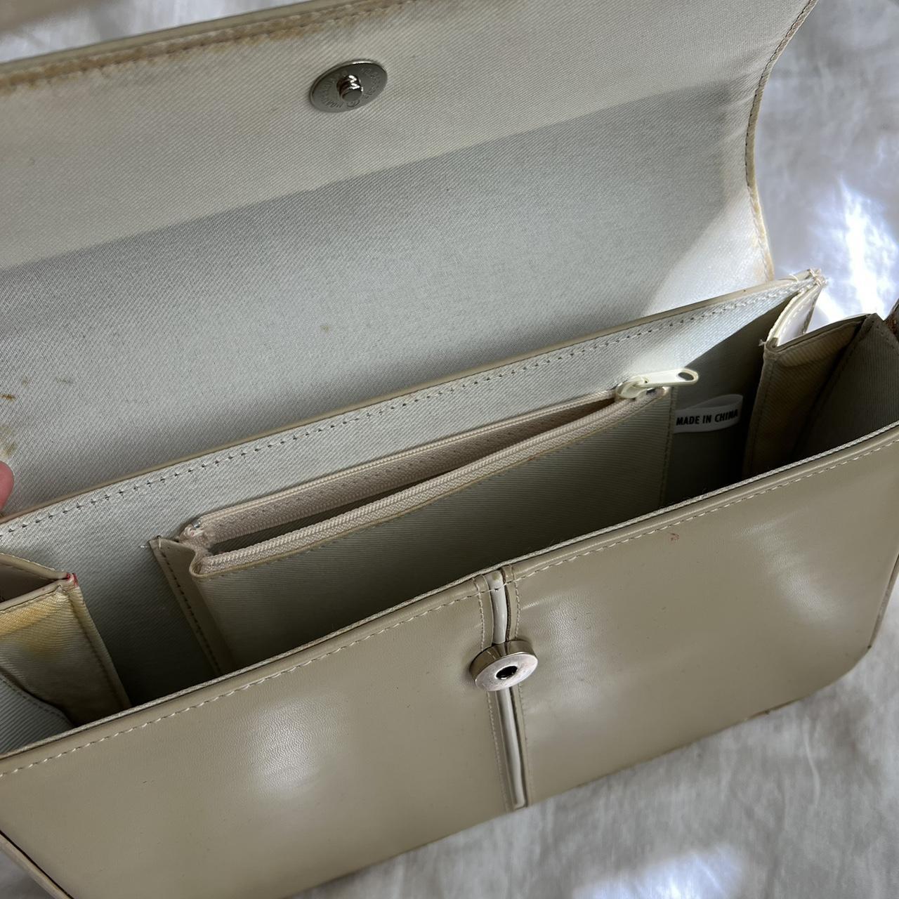 Women's Cream and White Bag | Depop