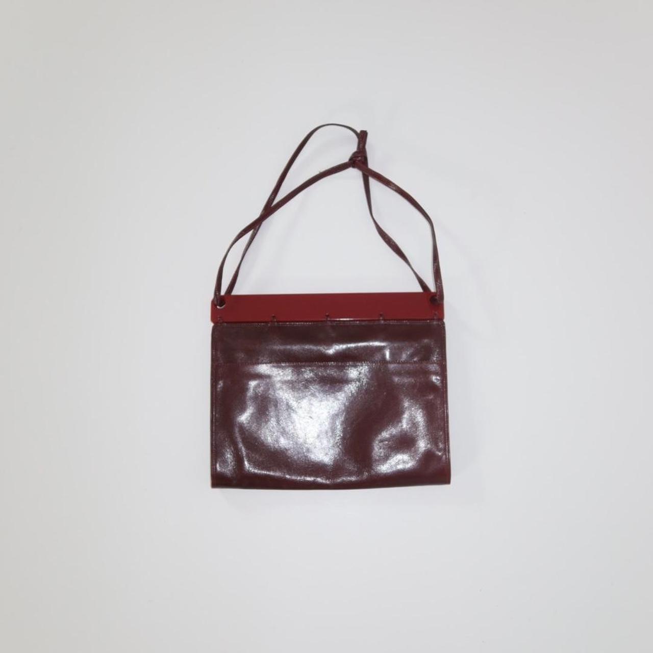 Red statement bag leather statement bag with... - Depop