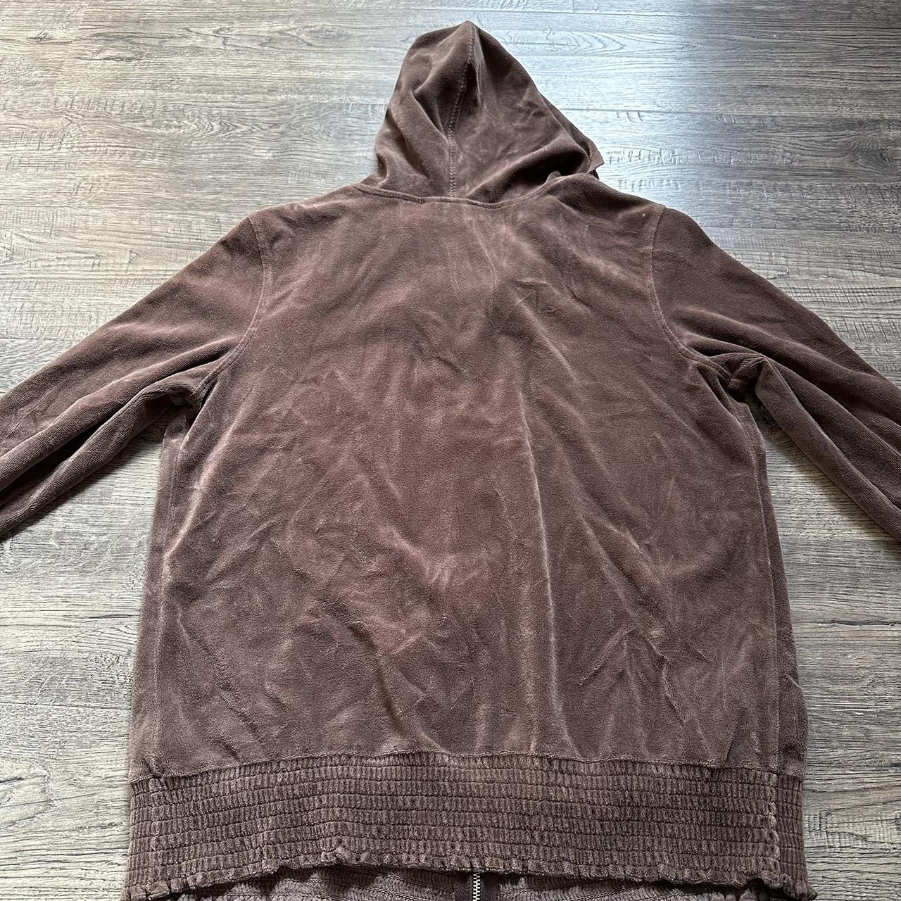 Velour terry cloth tracksuit jacket - Depop