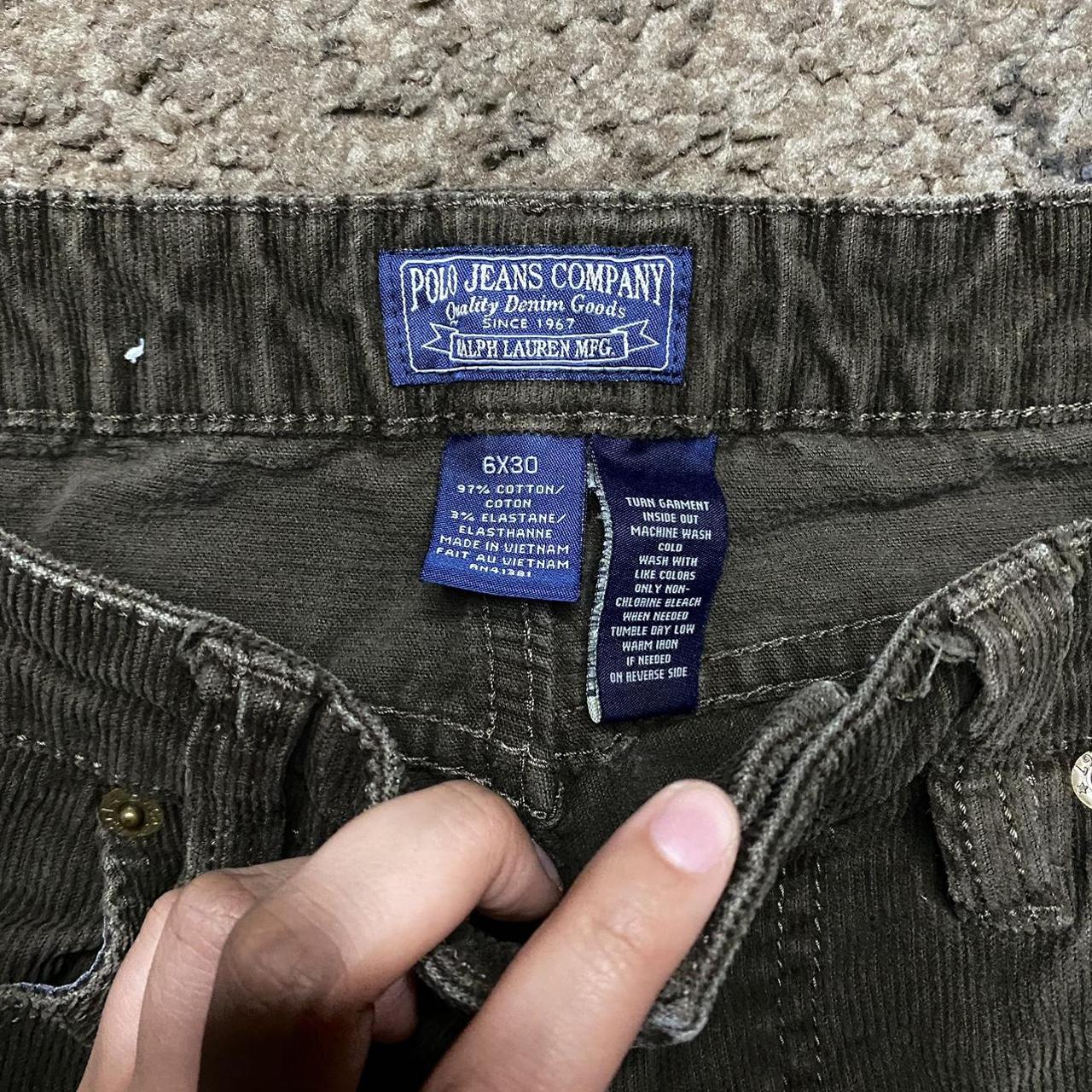 Vintage 1967 Polo Jean Company low waisted corduroy... - Depop