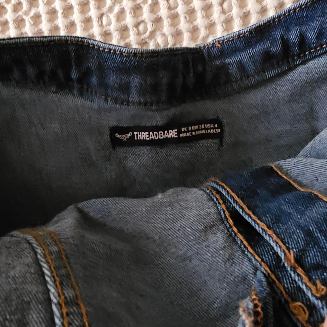 Threadbare denim mini dress. Front buttons. Good... - Depop