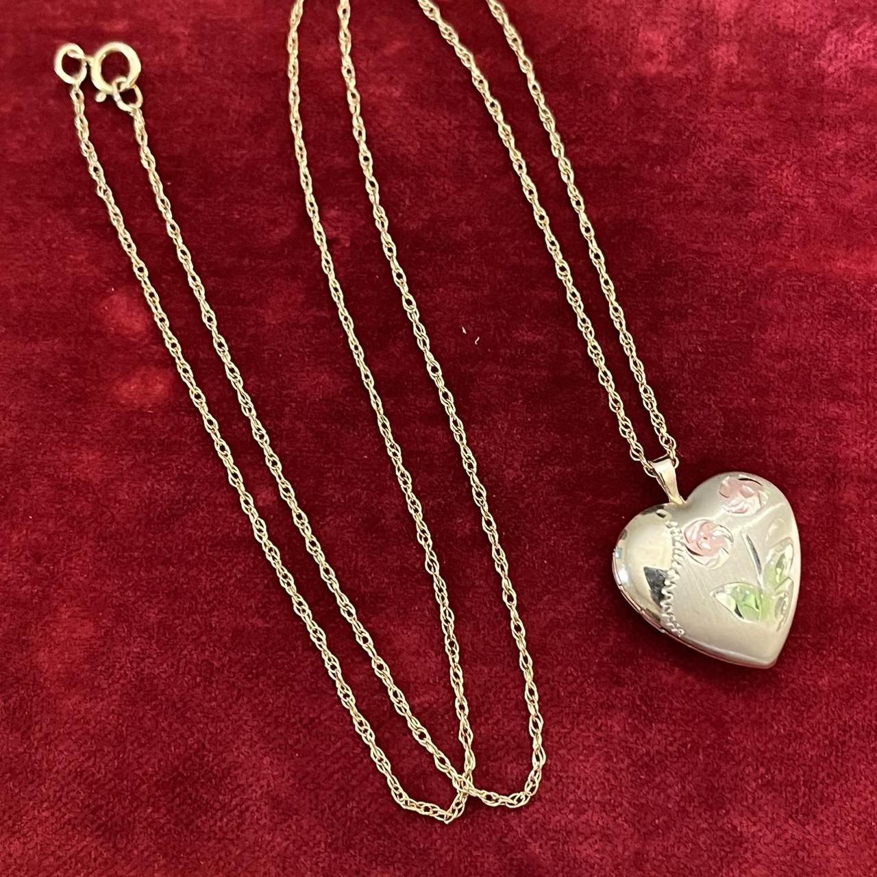 Vintage 80s gold-filled heart locket necklace Great... - Depop