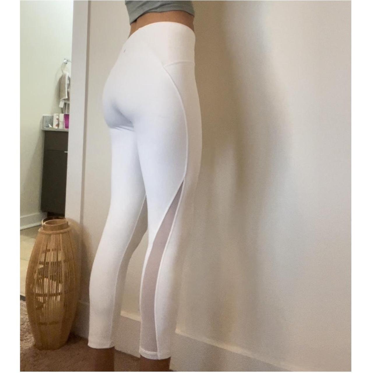 WHITE LULULEMON LEGGINGS White lulu leggings Super... - Depop