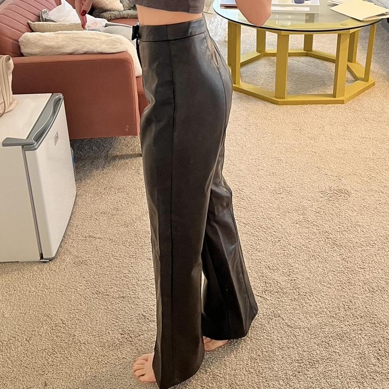 Papermoon faux leather pants - clasp encloser... - Depop