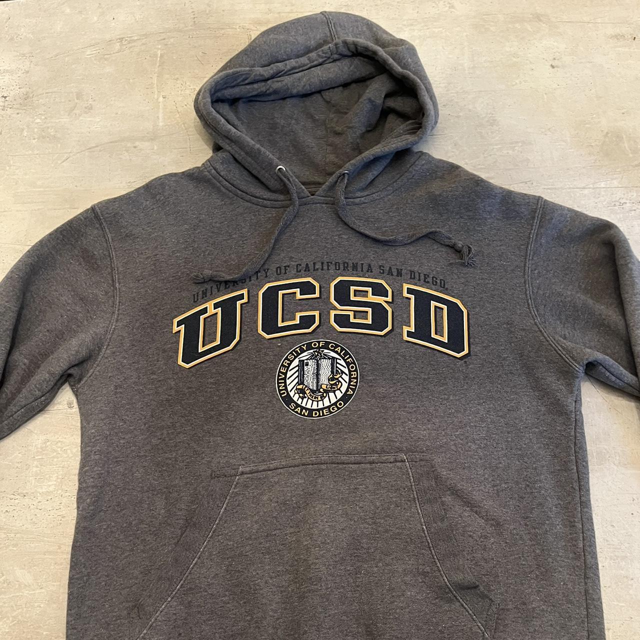 -Medium Grey UCSD College Hoodie -Great Condition | Depop