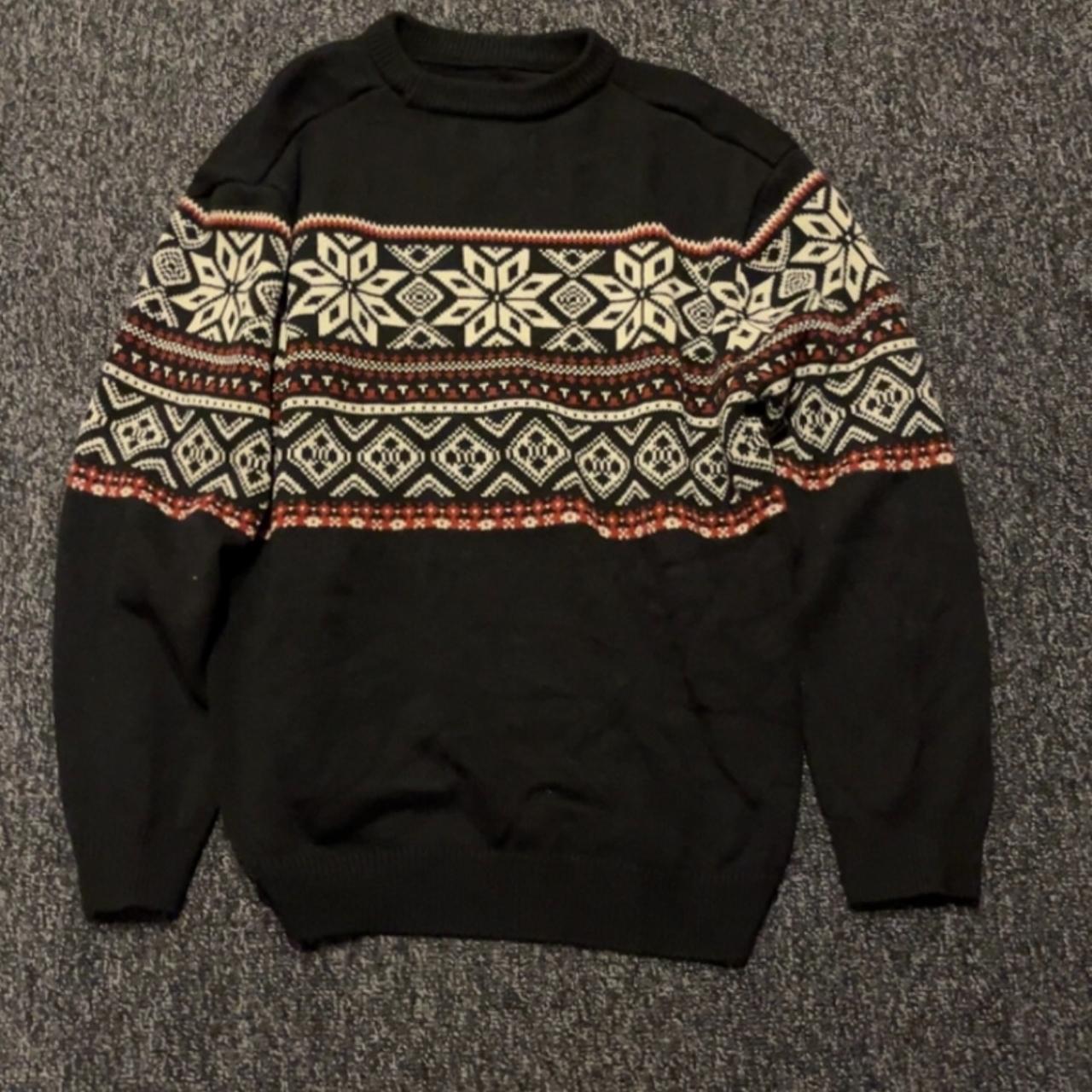 cozy primark holiday pattern sweater, size... - Depop