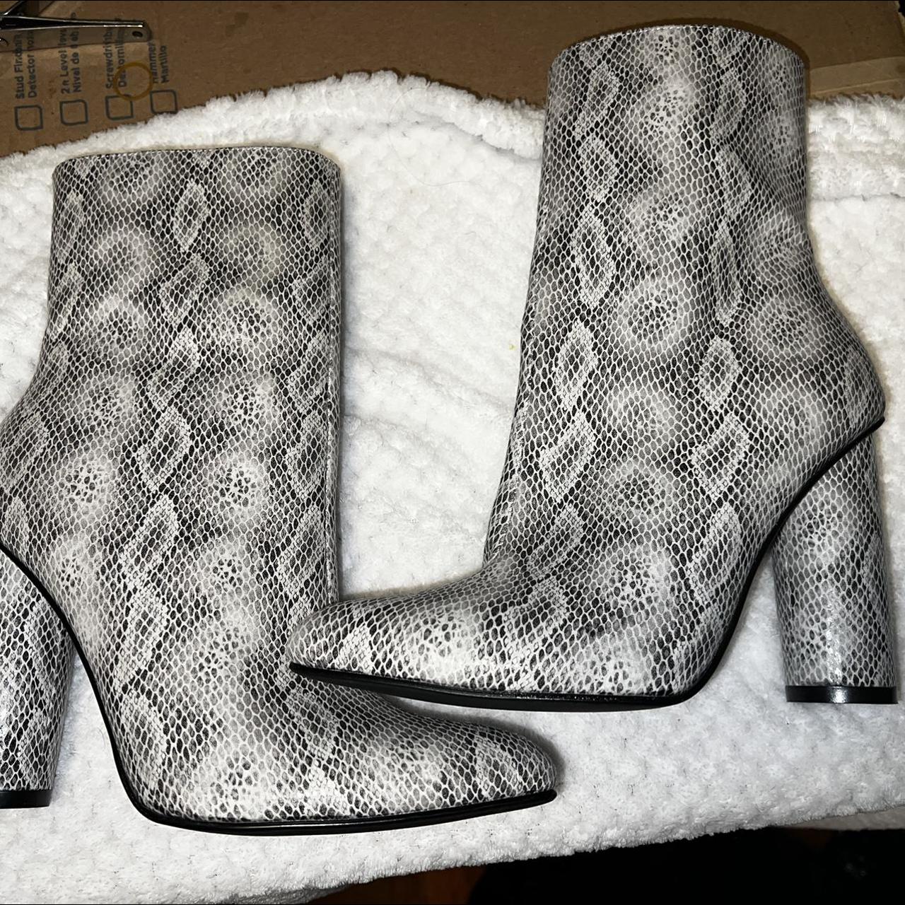 Super cute snake skin boots from fashion nova! Never... - Depop