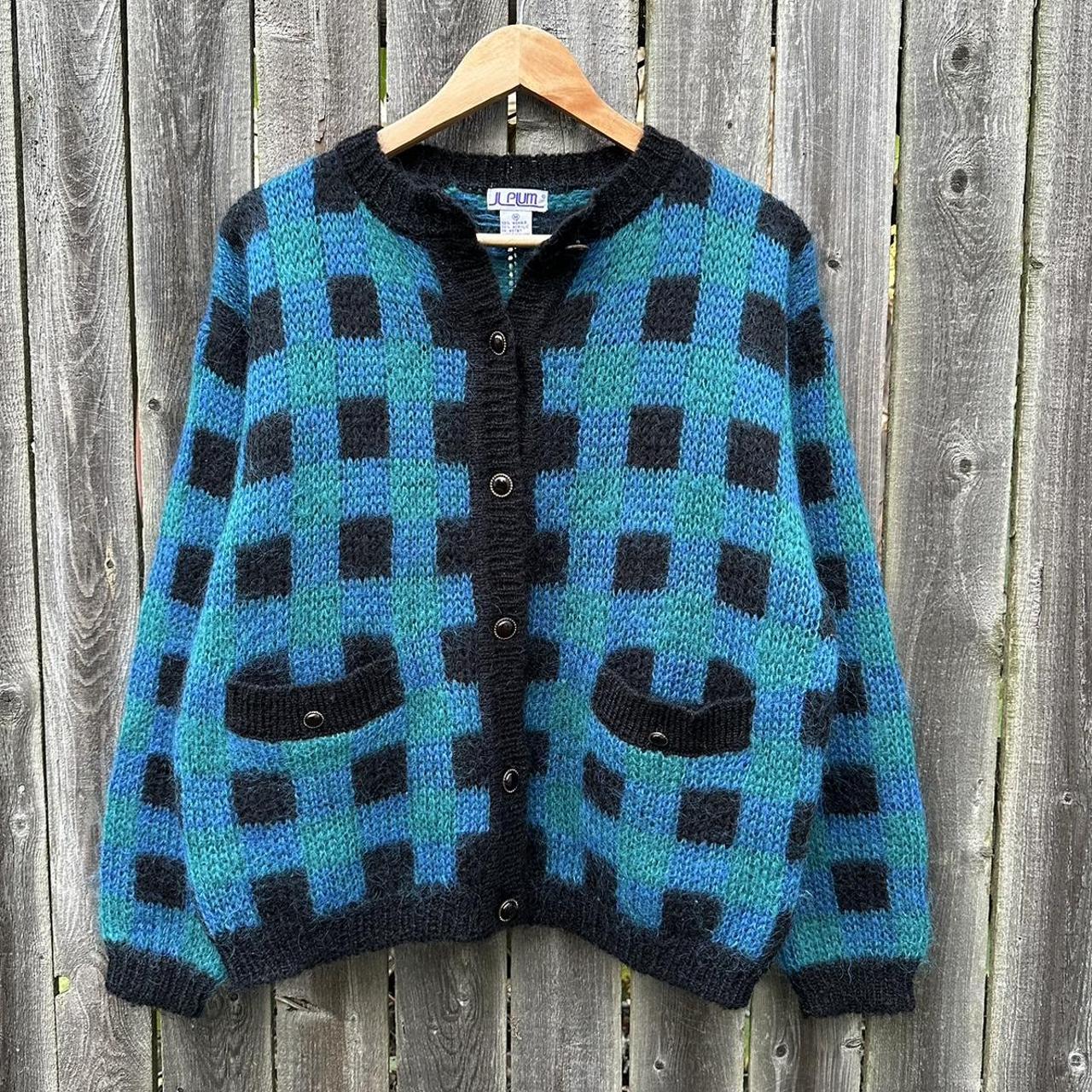 Vintage Mohair Cardigan/Tagged Medium (See... - Depop