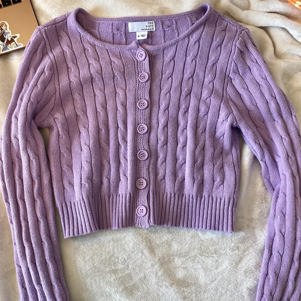 cute purple cardigan 💜 - Depop