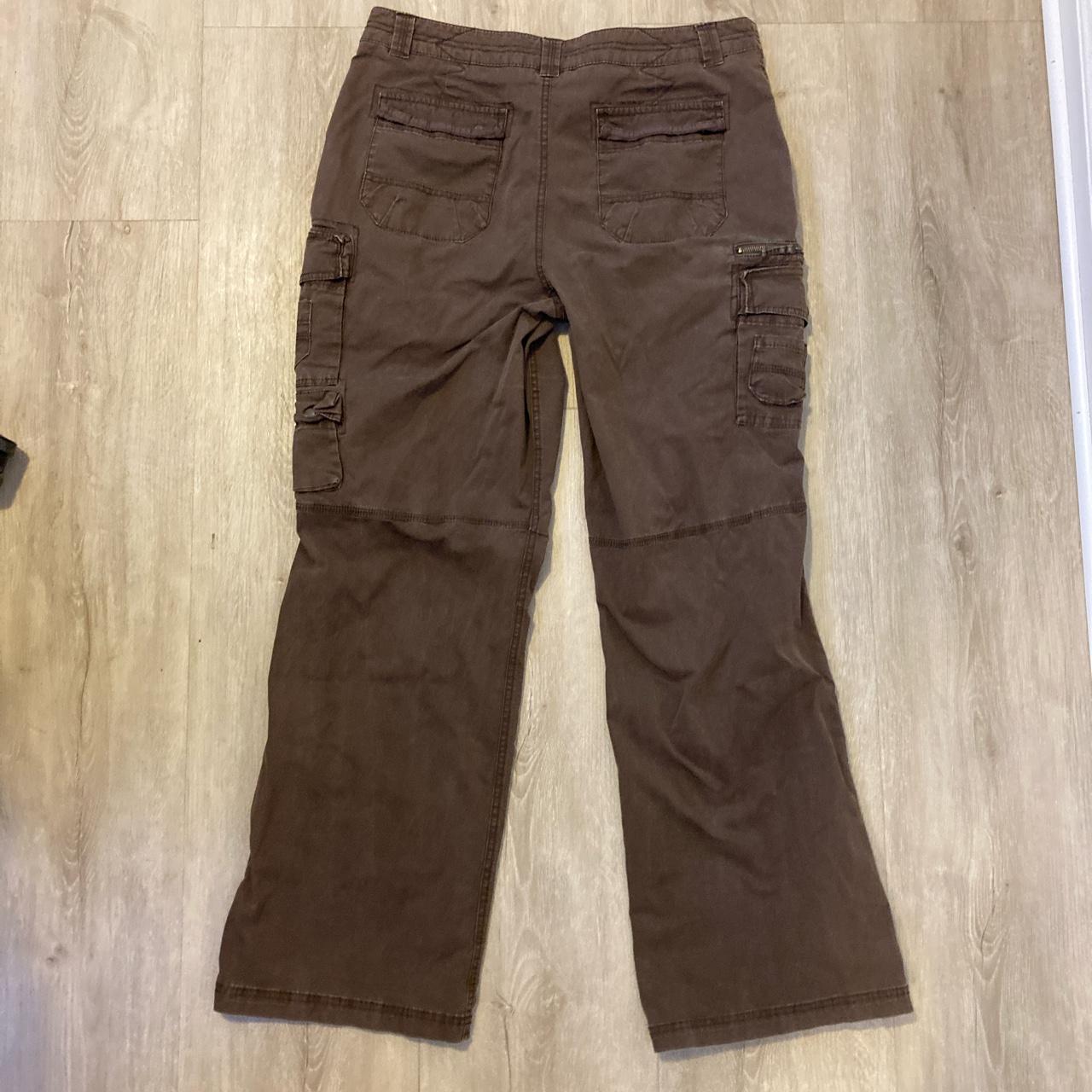 merona stretch brown cargo pants - Depop