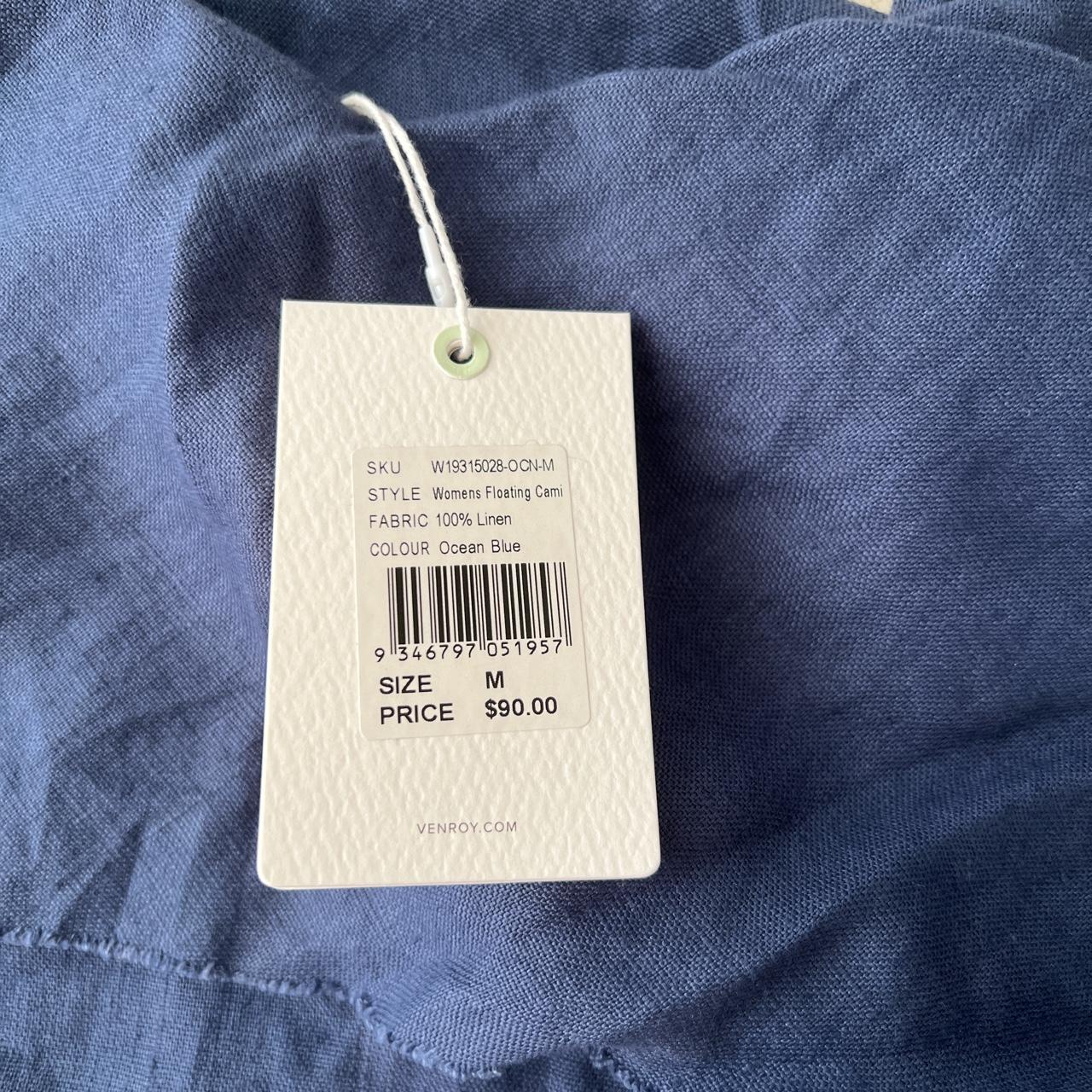 Venroy linen blue cami Size medium Brand new with tags - Depop