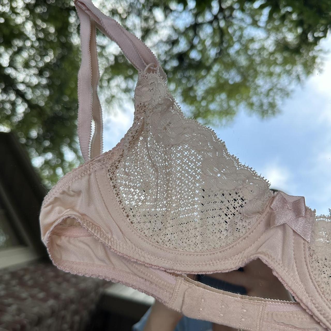 Timpa pale nude lace Demi bra. Strong quality lace... - Depop