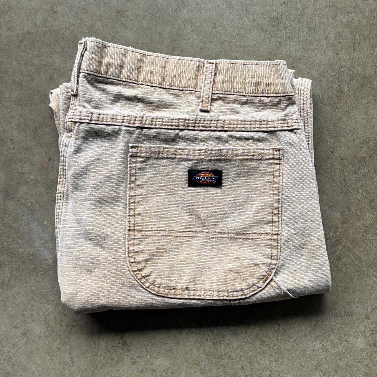 cream tan dickies workwear utility carpenter... - Depop