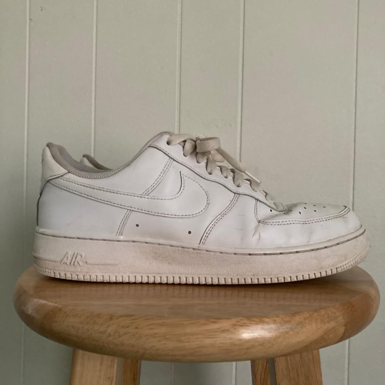Nike Air Force ‘09 men’s us 10 worn White Leather,... - Depop