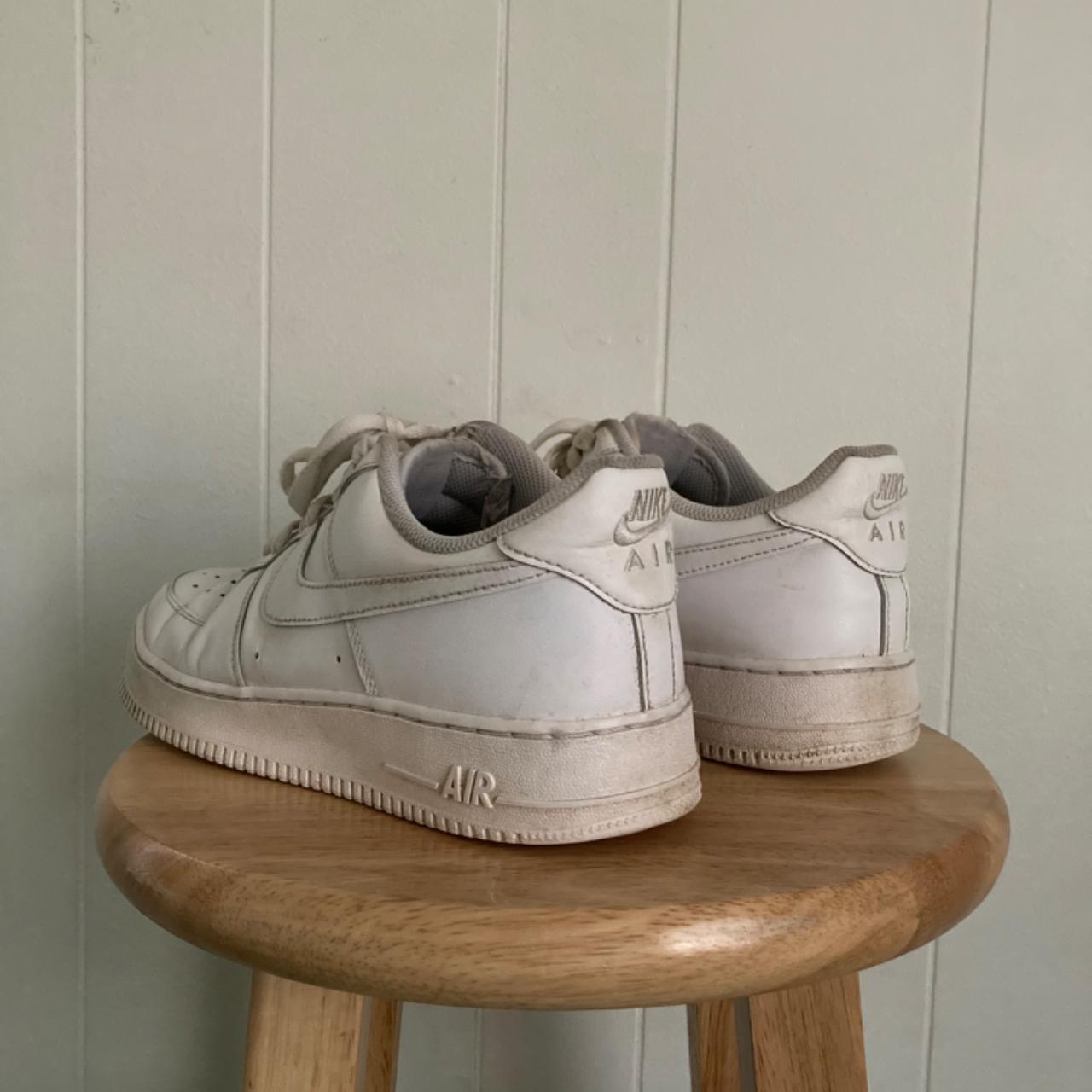 Nike Air Force ‘09 men’s us 10 worn White Leather,... - Depop