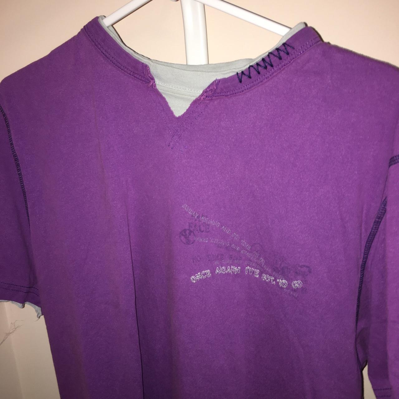 Such a cool purple baggy purple tee shirt with... - Depop