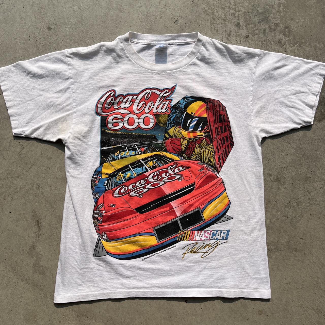 Vintage Coca-cola 600 NASCAR Racing Tee SIZE... - Depop