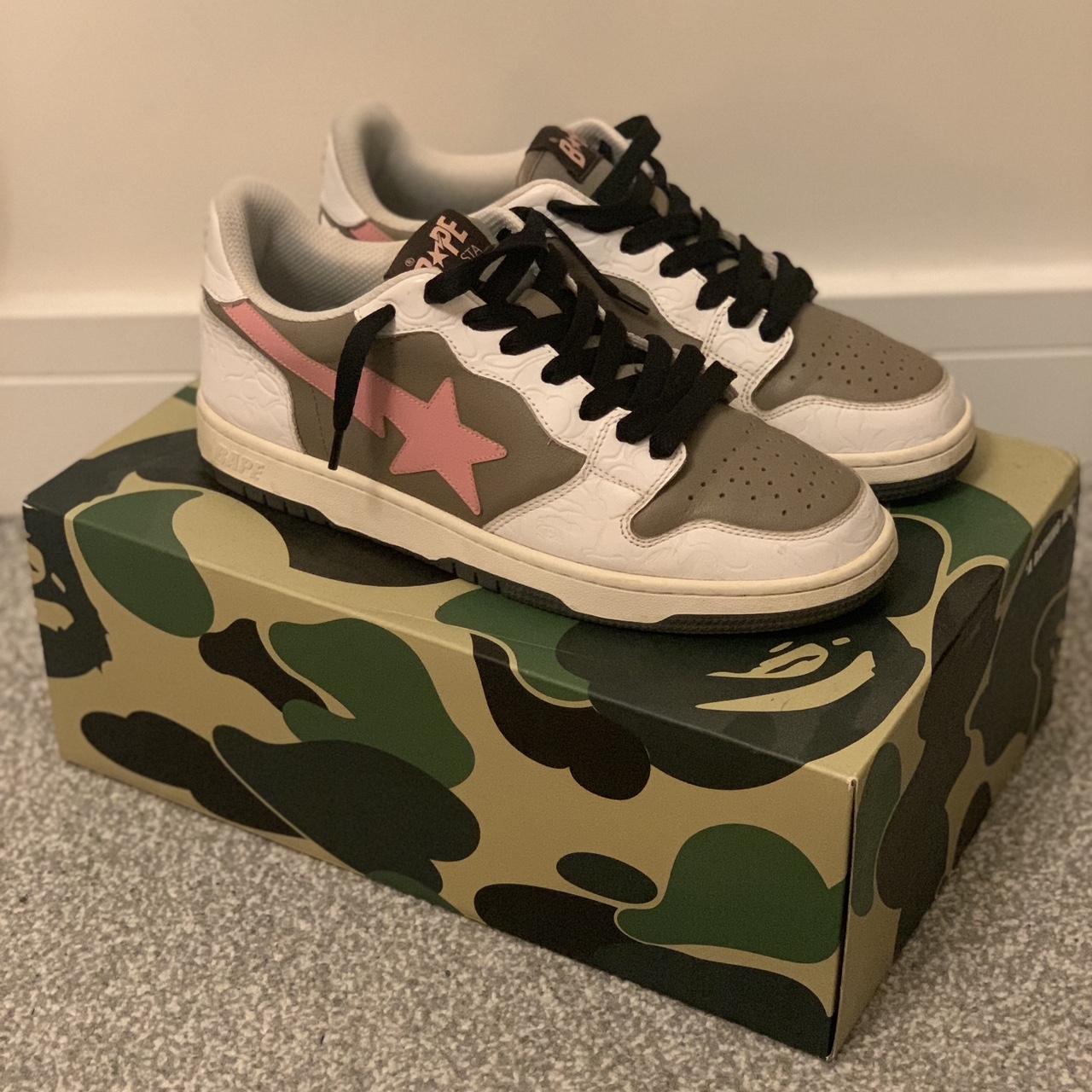 A bathing ape bape court sta pink and... - Depop