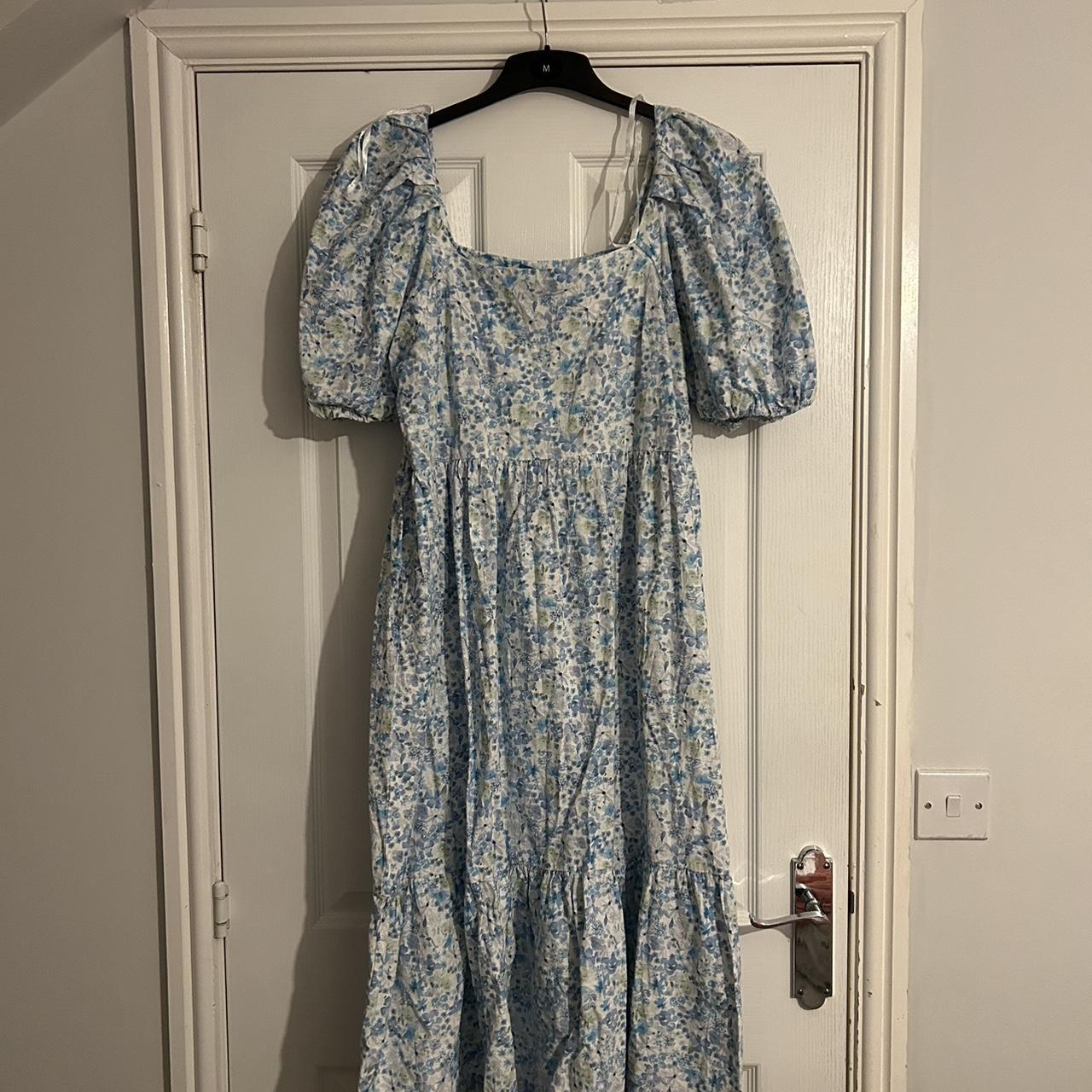 Primark Women's Blue and White Dress | Depop