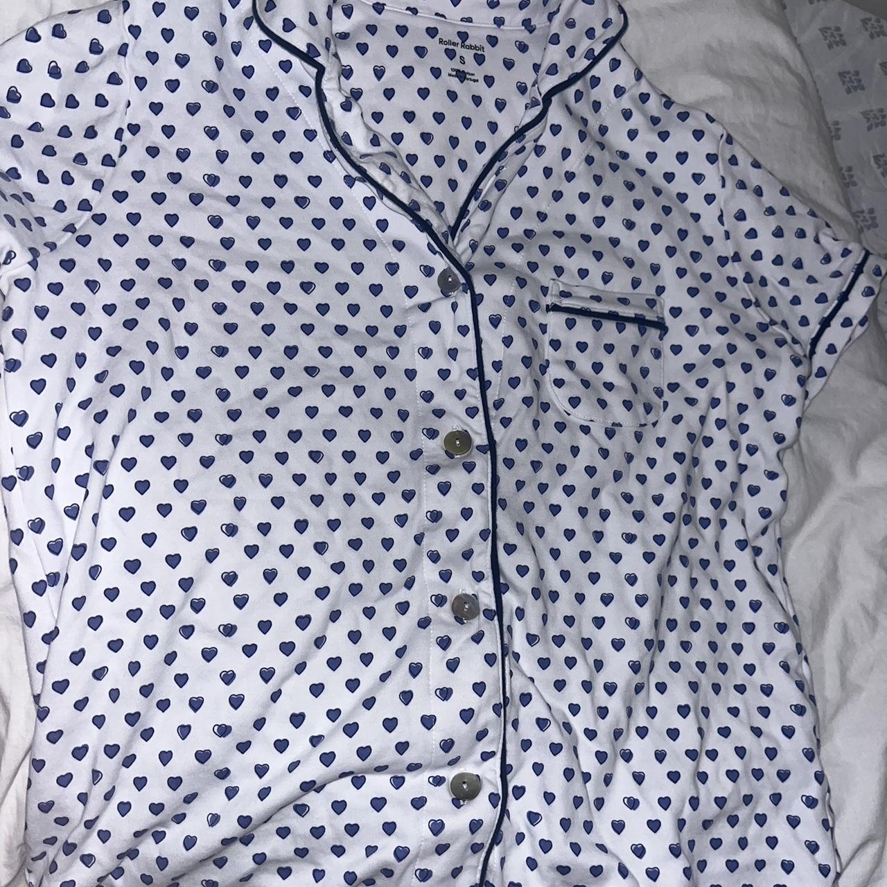 Roller Rabbit Blue Heart Pajamas💙💙 size small. super... - Depop