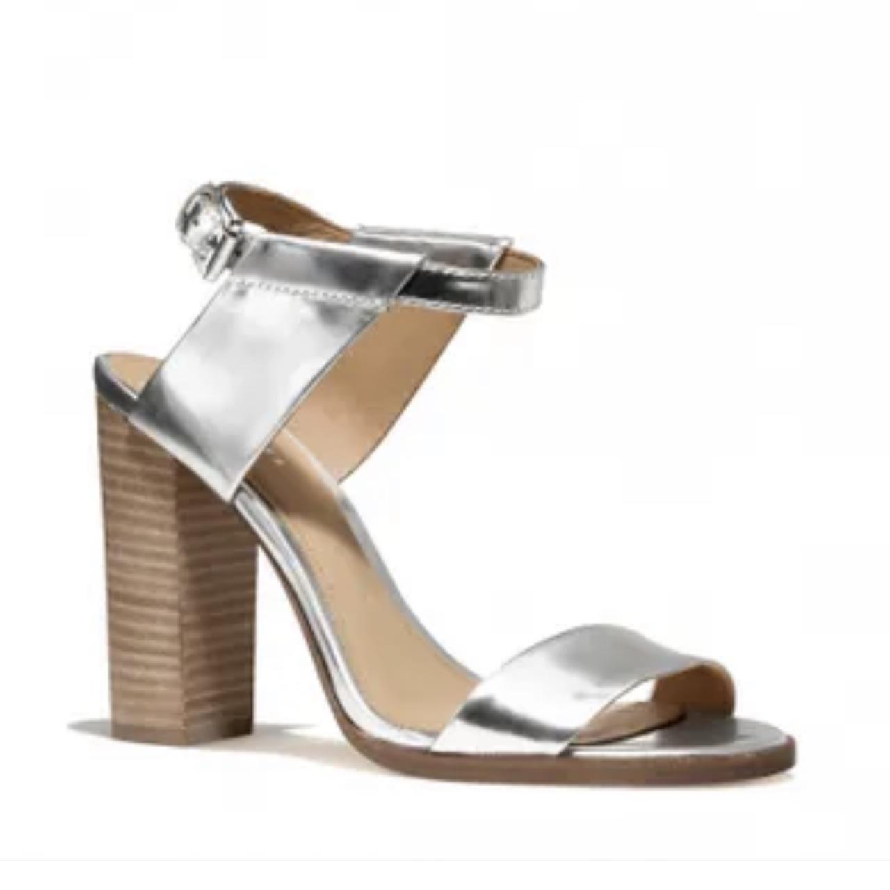 COACH block heel metallic sandals. Super comfortable... - Depop