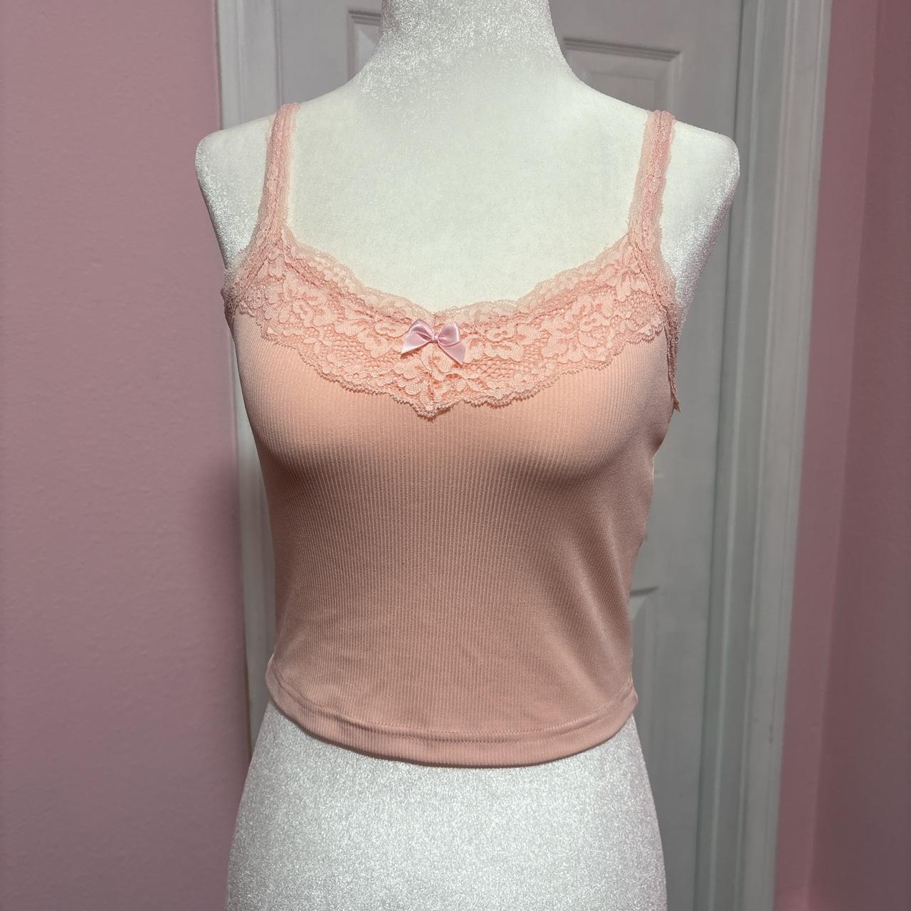 ⋆⸜ 🎧 pink tank no tag can fit xs-s cropped... - Depop