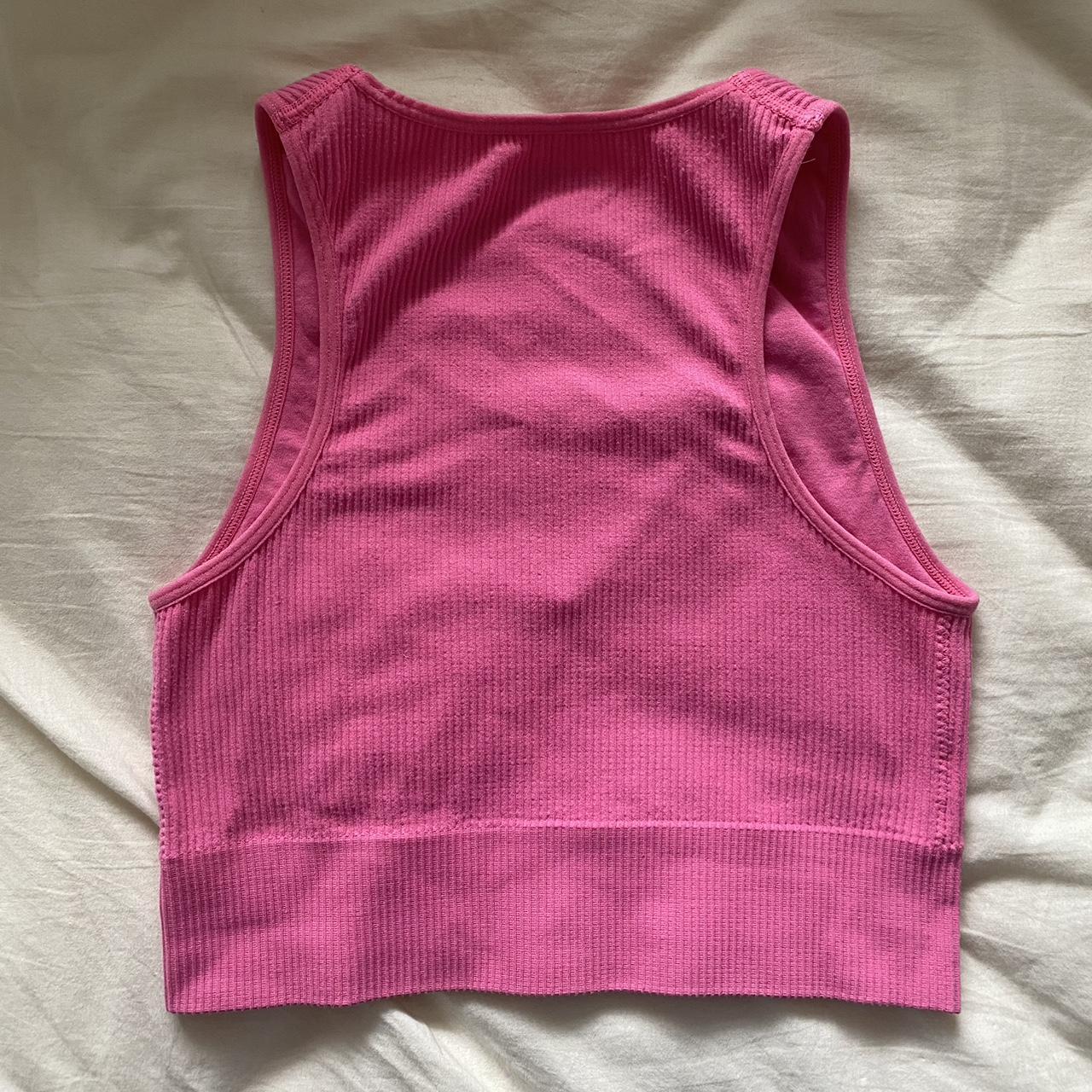 Garage Stella seamless crop tank top in pink Size... - Depop