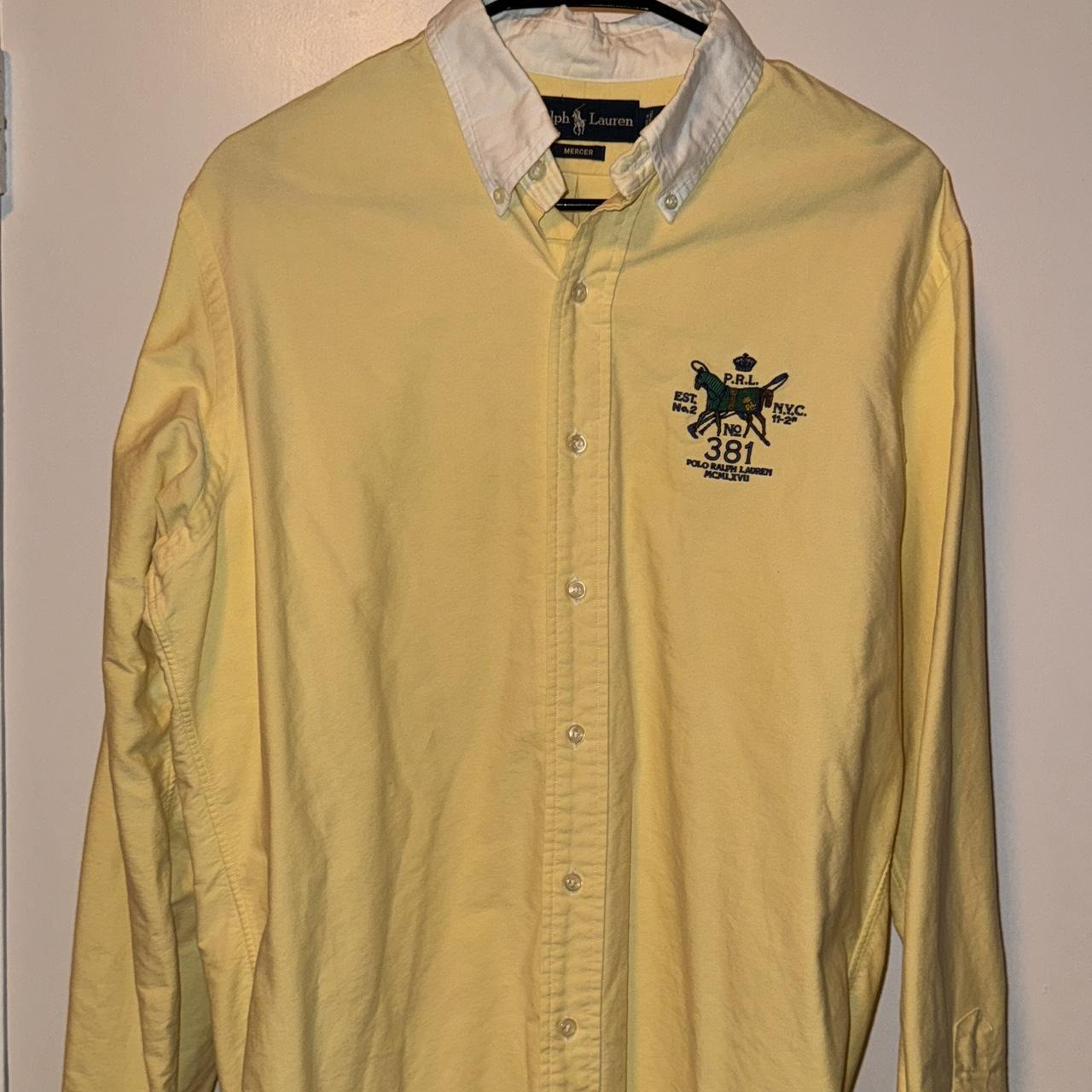 Yellow Ralph Lauren Rugby Shirt - Depop