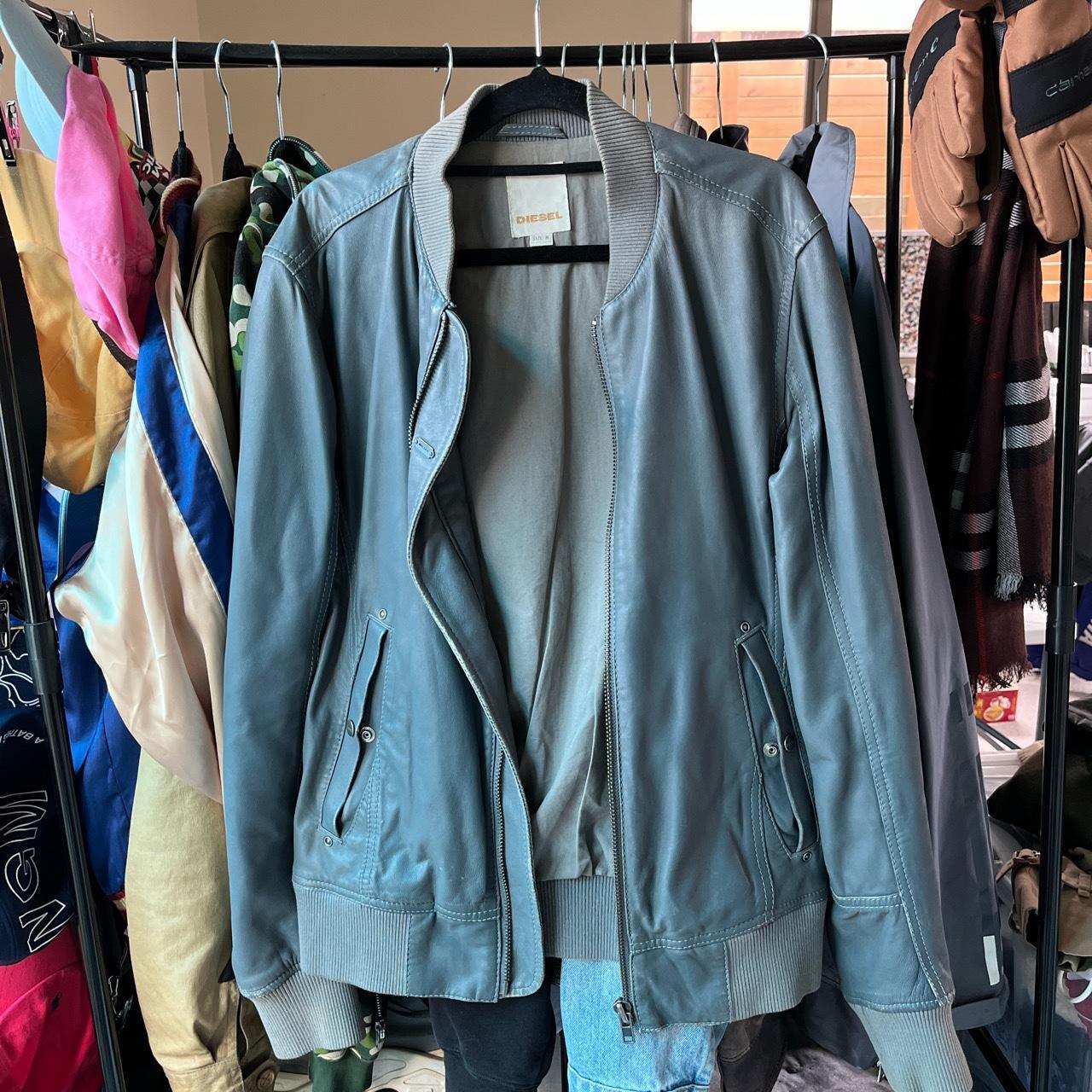 Vintage diesel lamb leather jacket - Depop