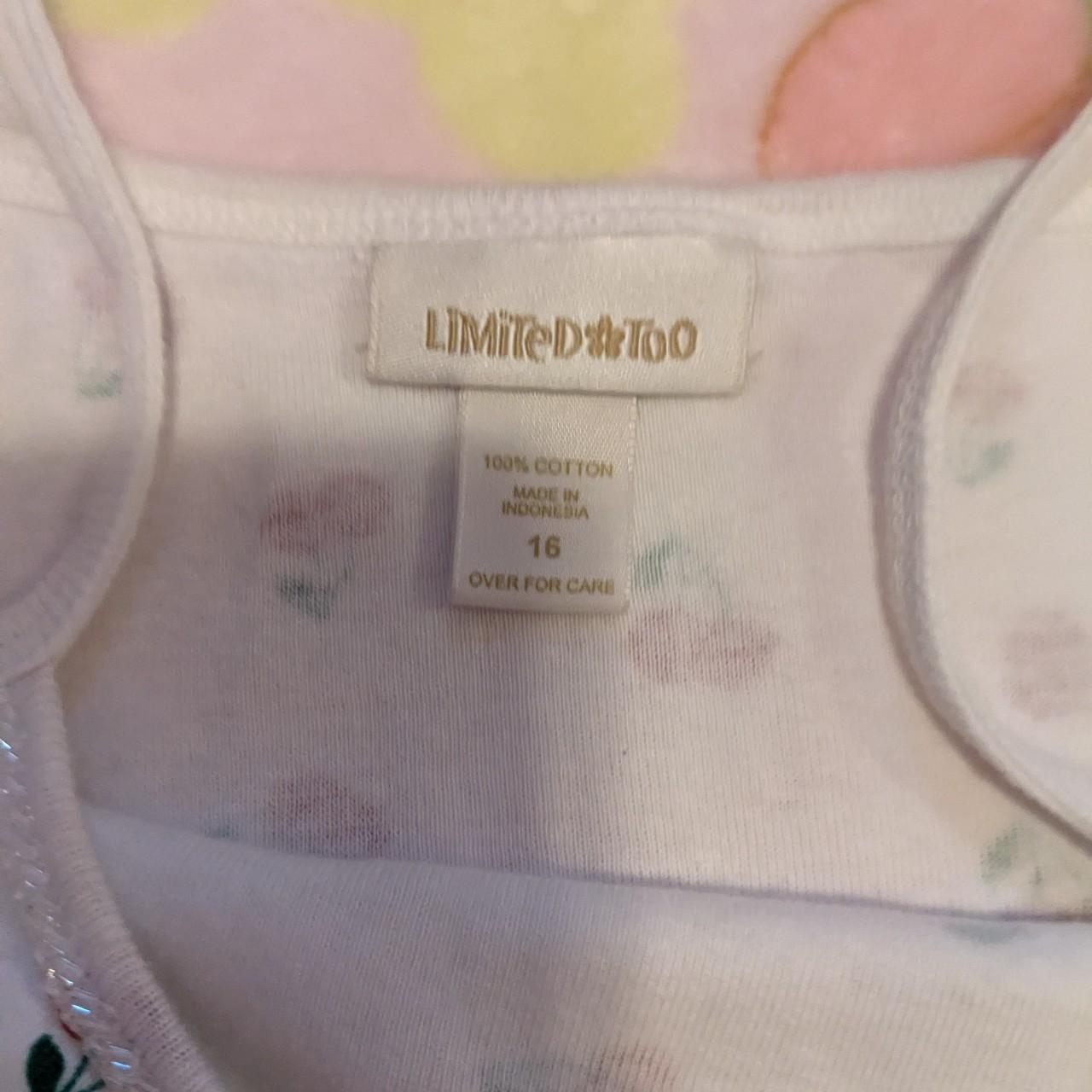 Limited Too white cherry print cami top. Girls size... - Depop