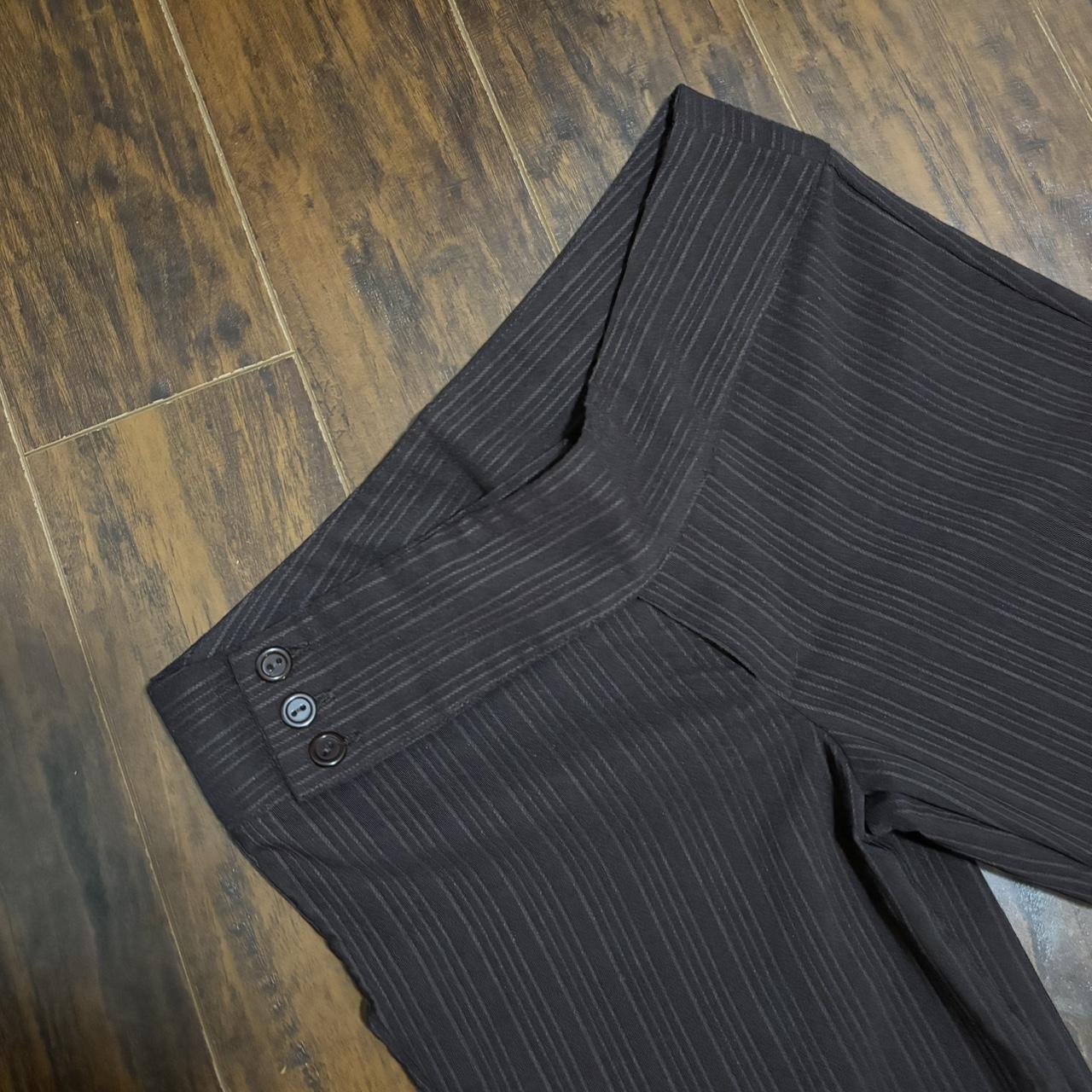 Vintage 90s low rise brown pinstripe pants Cute... - Depop