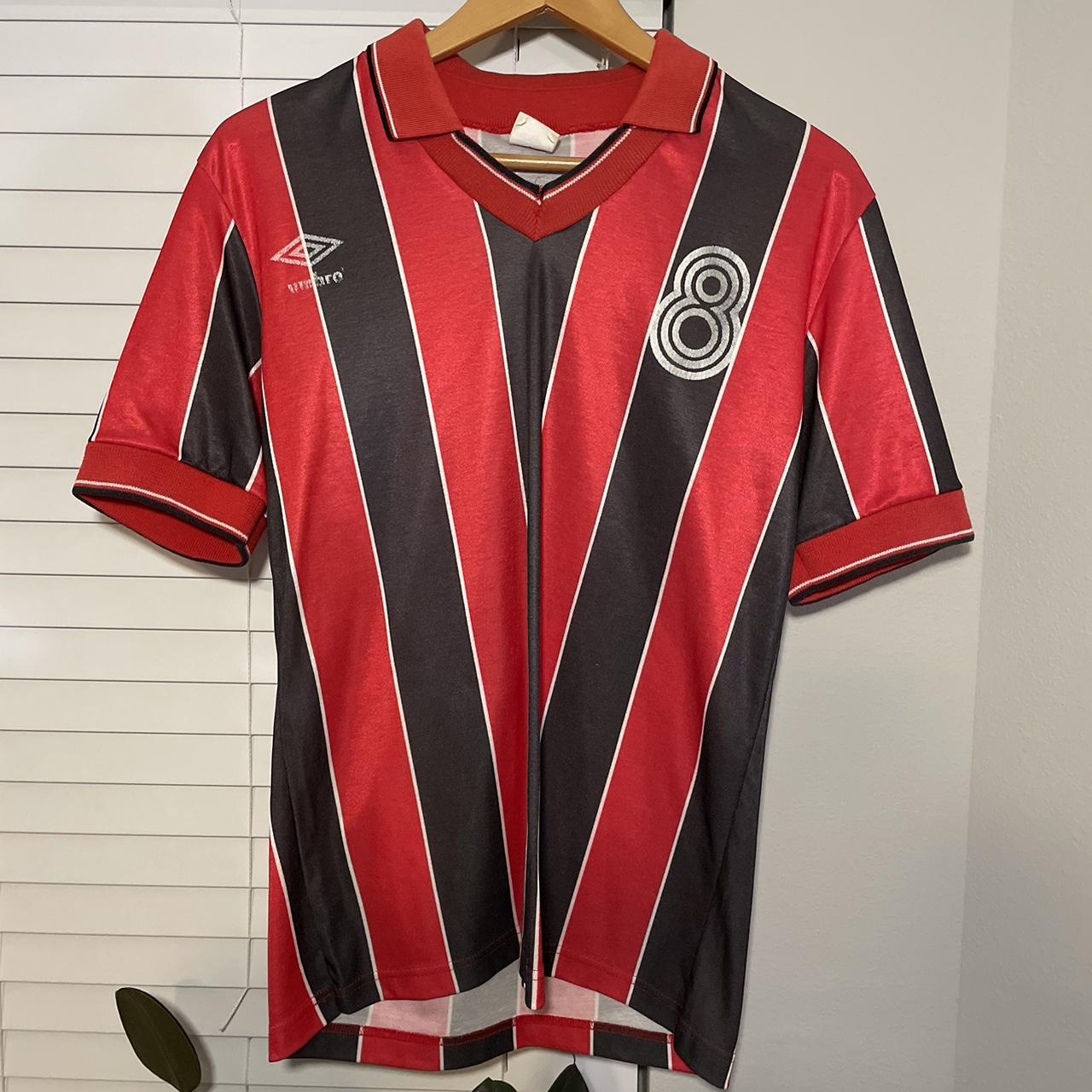 Vintage 70s/80s Umbro Soccer Football Jersey (#8 on... - Depop
