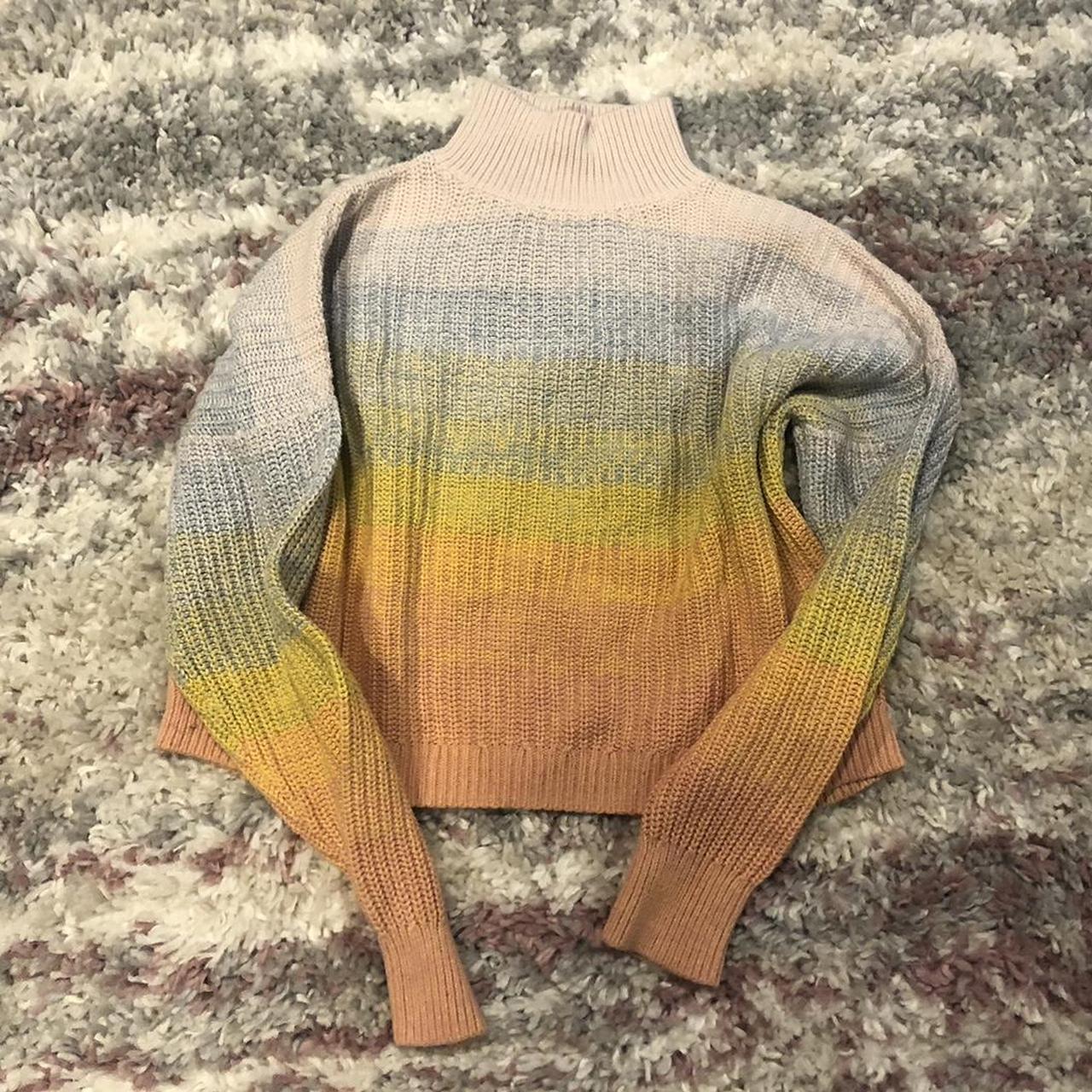 rainbow lauren conrad size large knit sweater