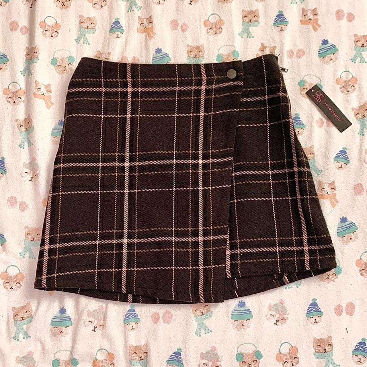 No Boundaries Womens Brown And Pink Skirt Depop