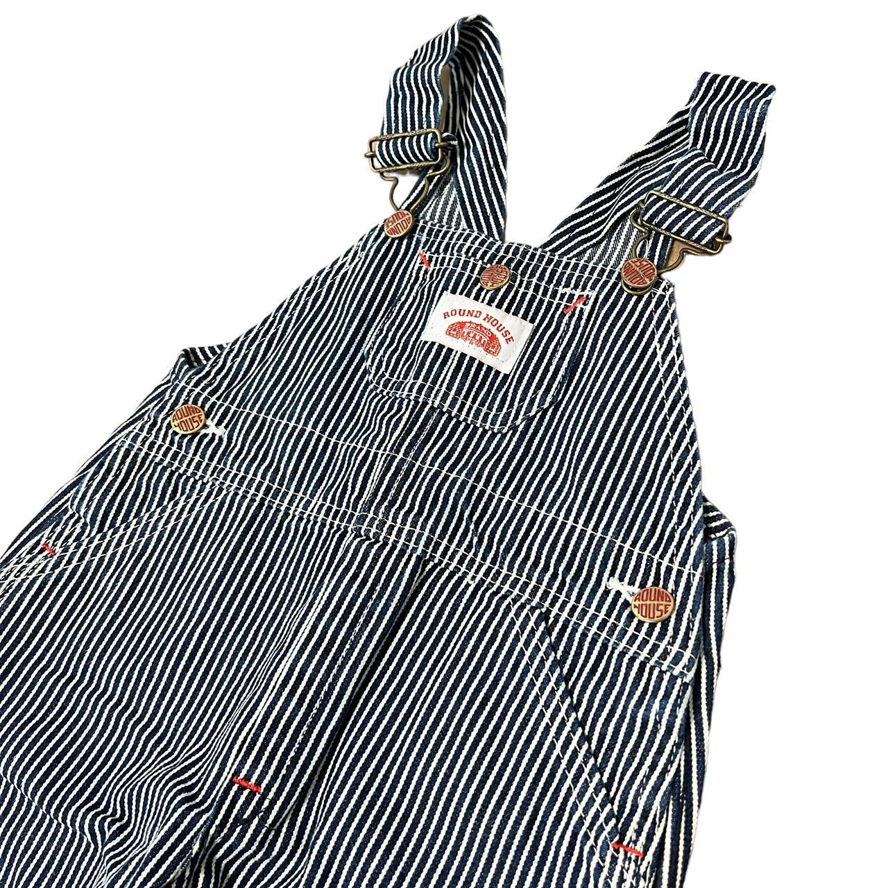 Vintage Toddler striped Overalls by Round House... - Depop
