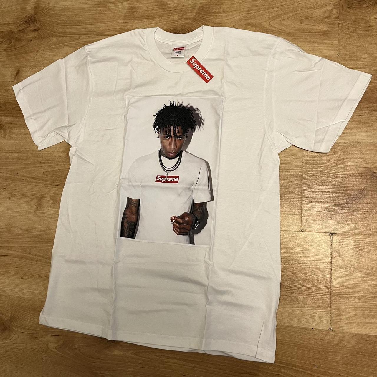 Supreme x NBA Youngboy white tee Size medium In hand... - Depop