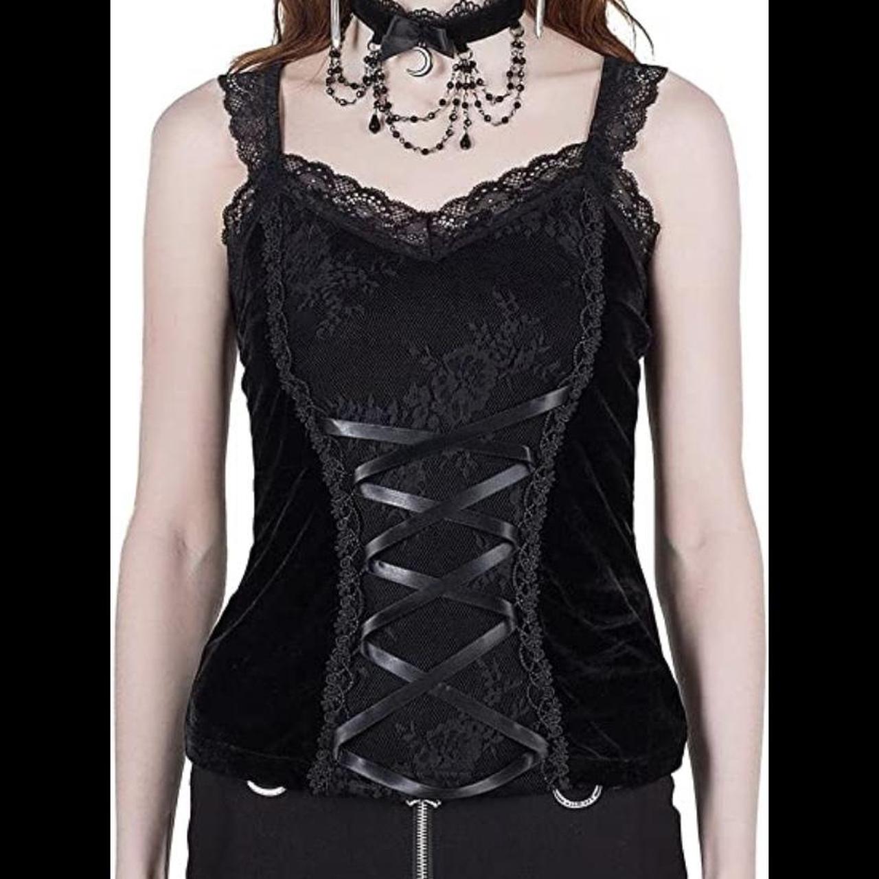 Killstar Corset/laced top Very comfy and only worn... - Depop