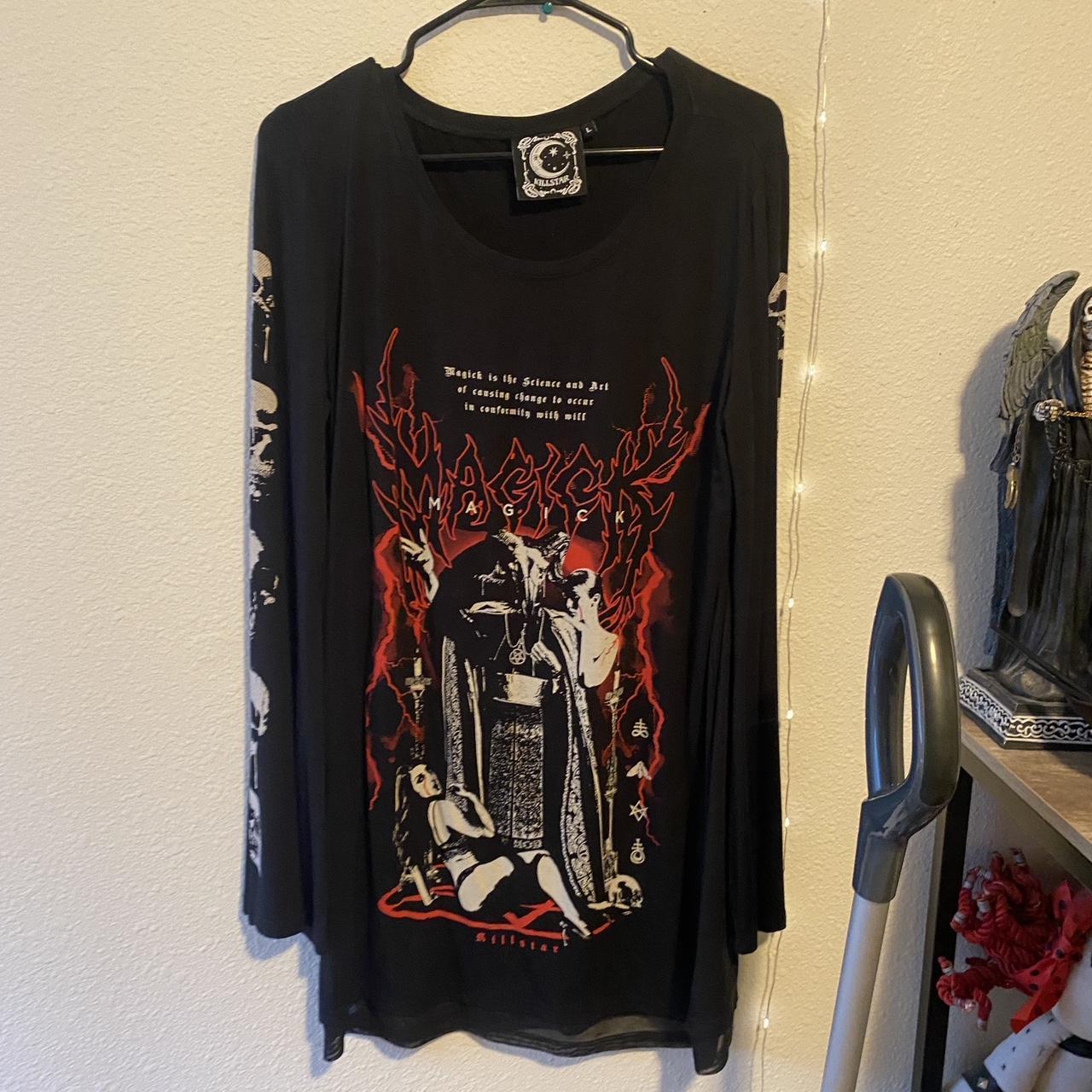 Killstar Long Sleeve Magick Skull Top Only Worn Depop