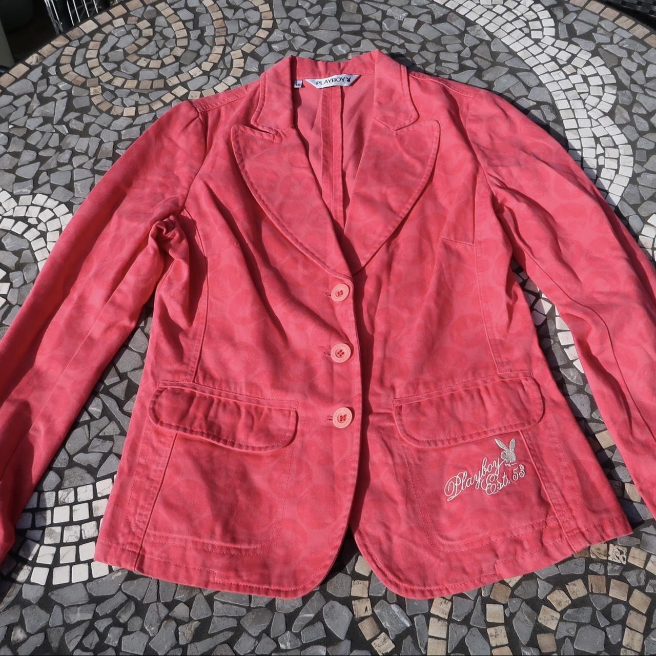 Playboy unique Y2K 2000s 00s vintage pink jacket... - Depop