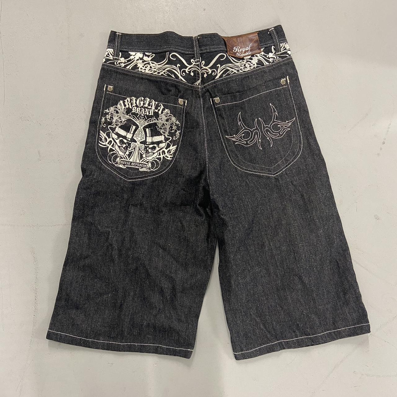 Y2K royal republic baggy Jorts 🔥 35x15 13 inch leg... - Depop