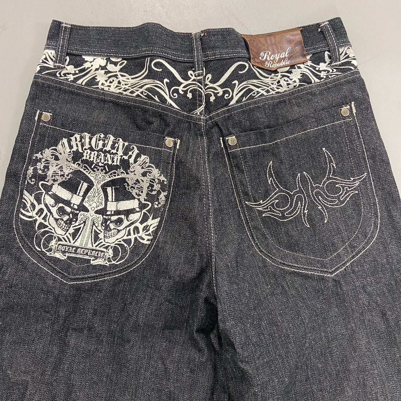 Y2K royal republic baggy Jorts 🔥 35x15 13 inch leg... - Depop