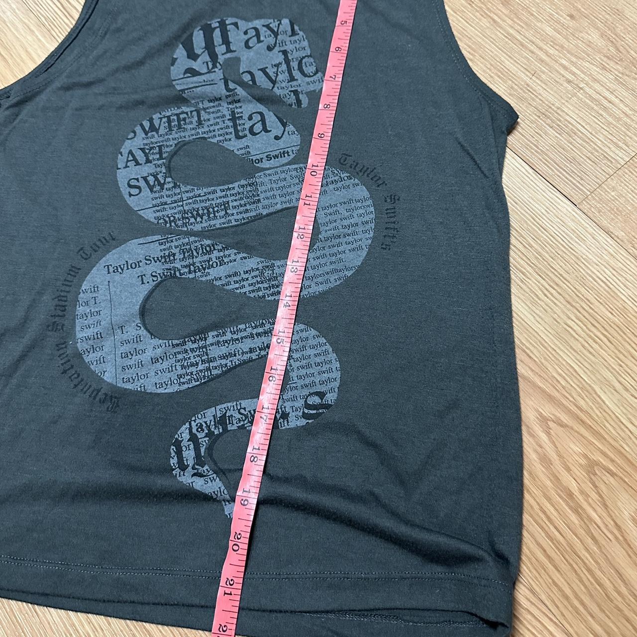 taylor swift reputation tour snake gray tank top... - Depop