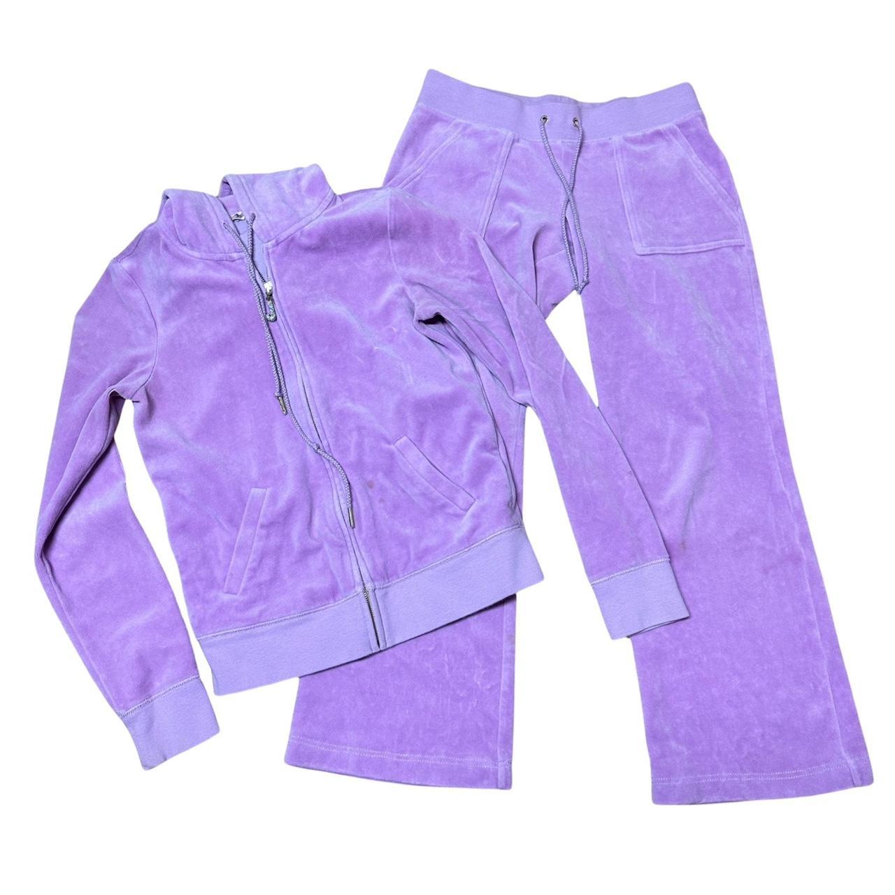 pastel purple juicy couture tracksuit 2 piece... - Depop